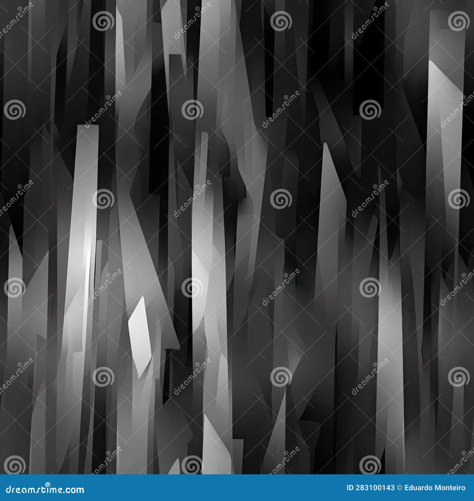 Geometric Black and White Art with Elongated Shapes and Sharp Angles ...