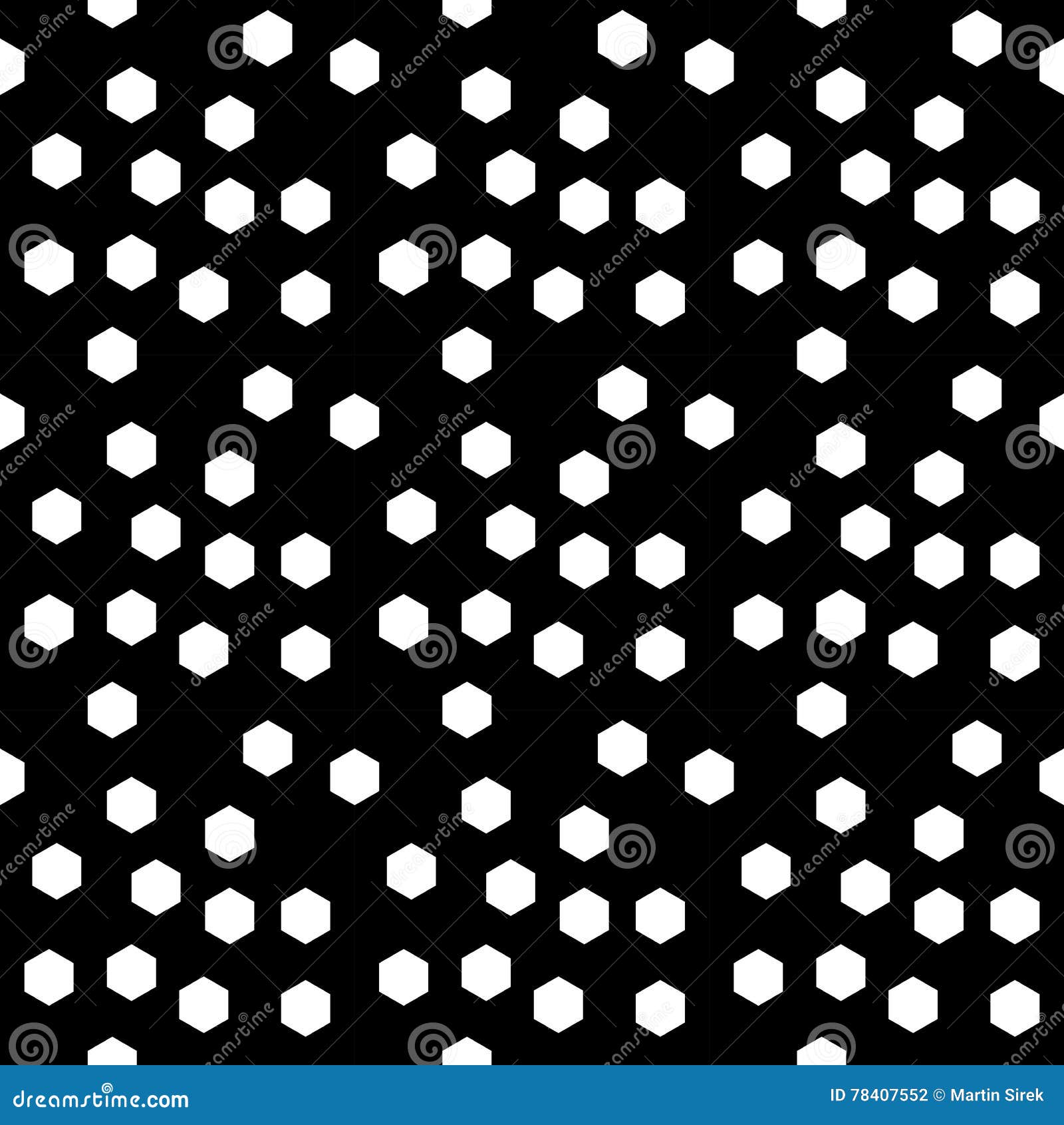 Geometric Black and White Hipster Fashion Random Hexagon Pattern Stock ...