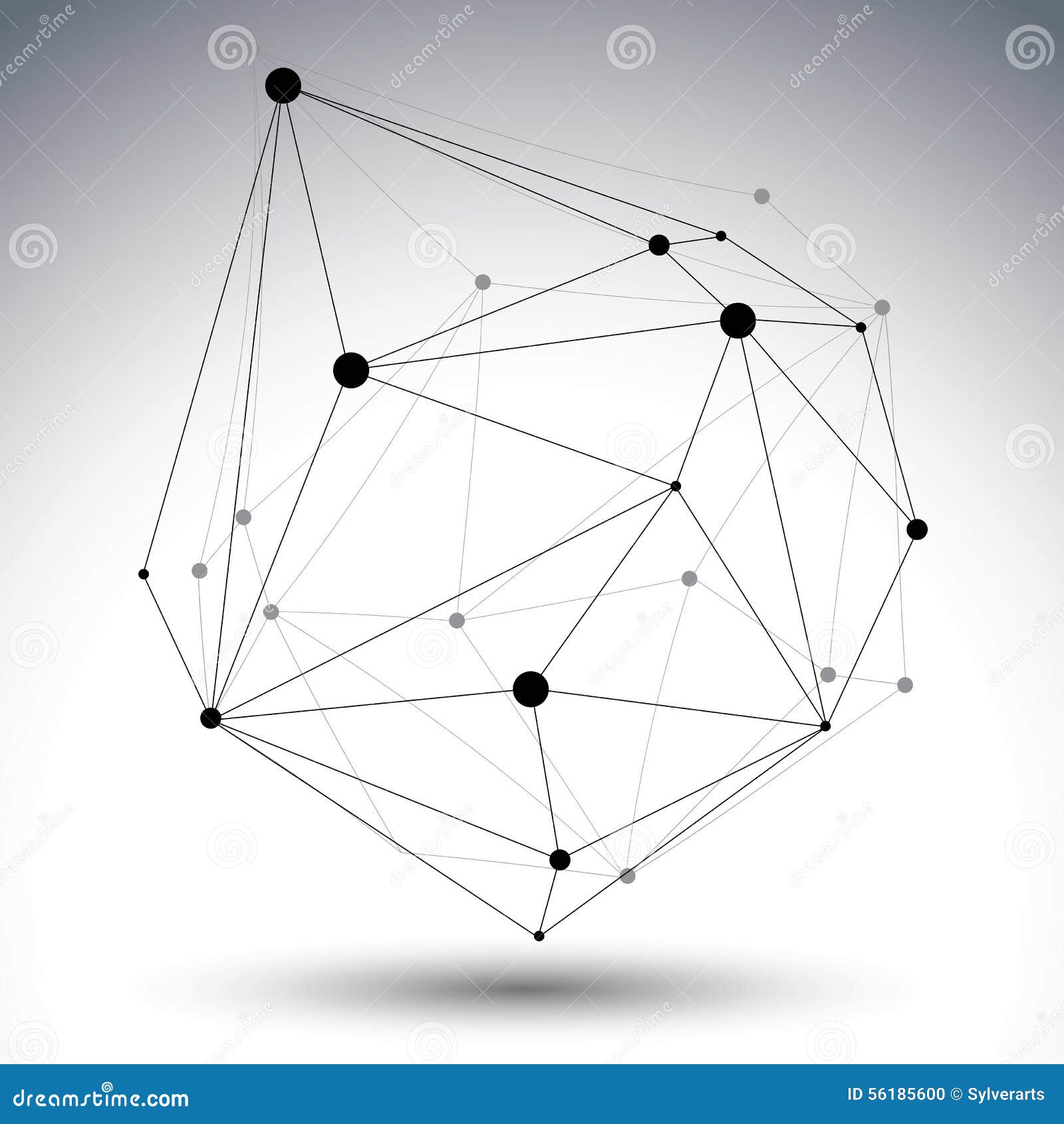 Geometric Black and White Polygonal Structure with Wire Mesh Stock ...