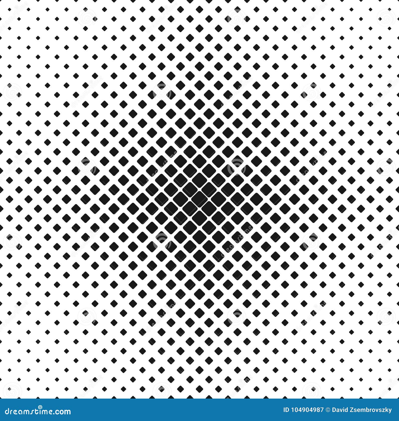 Geometric Black and White Rounded Square Pattern Background - Vector ...