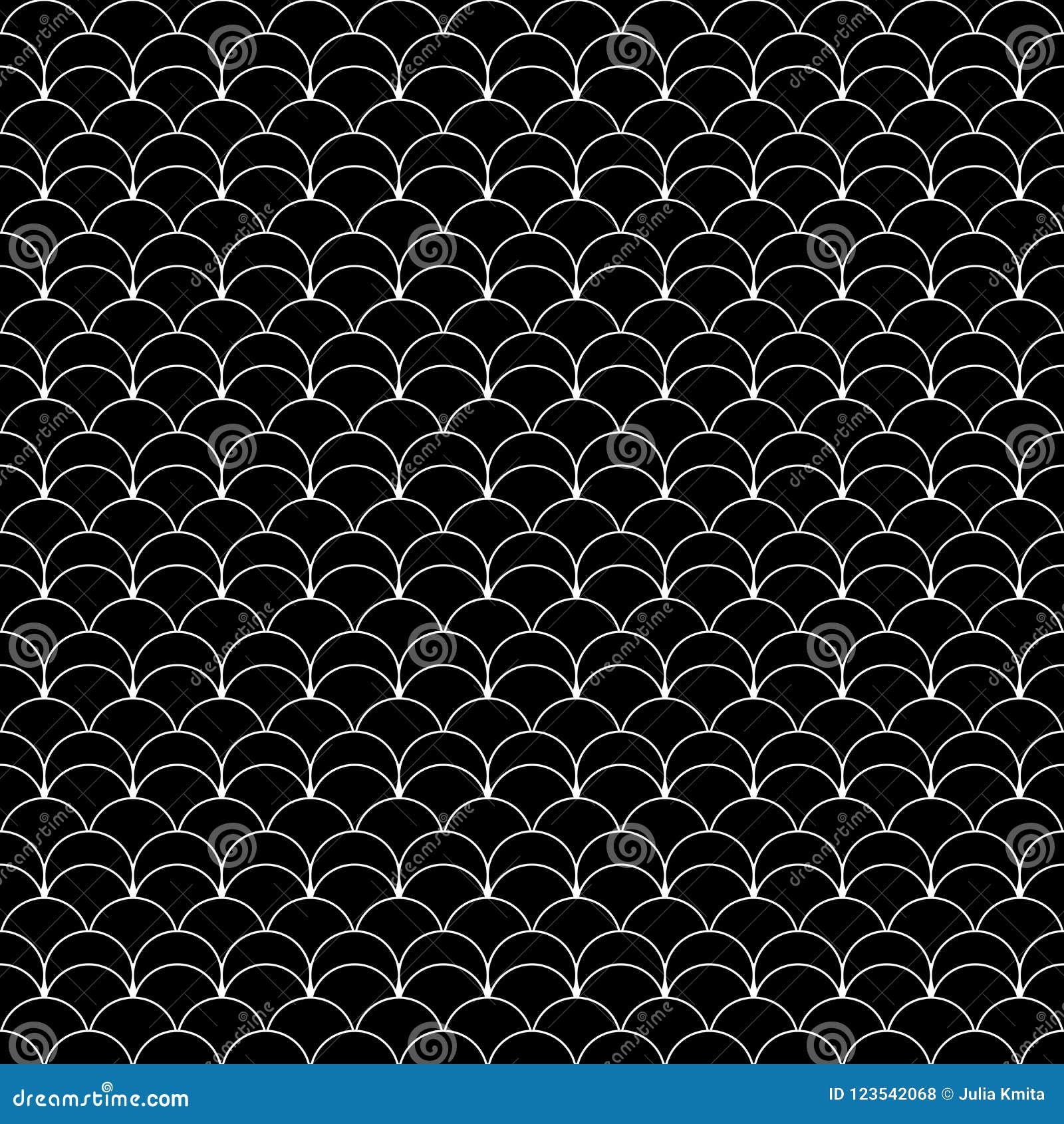 Geometric Black White Scale Pattern Stock Illustration - Illustration ...