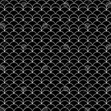 Geometric Black White Scale Pattern Stock Illustration - Illustration ...