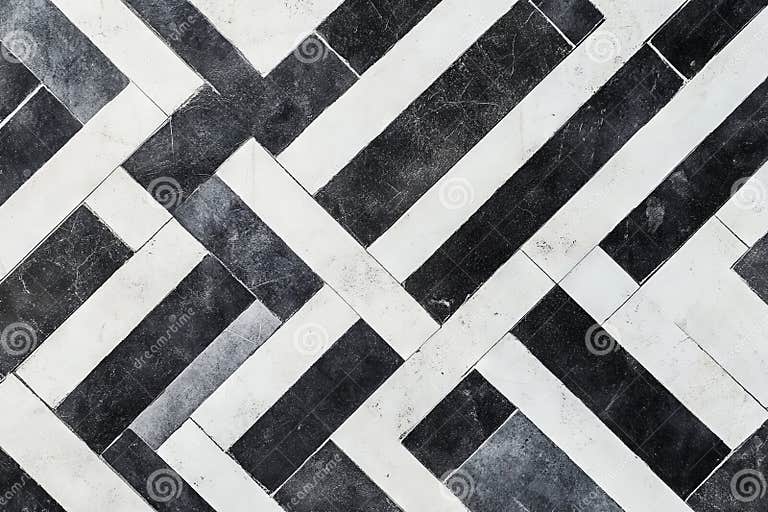 Geometric Black and White Tile Pattern with Interlocking Rectangles for ...