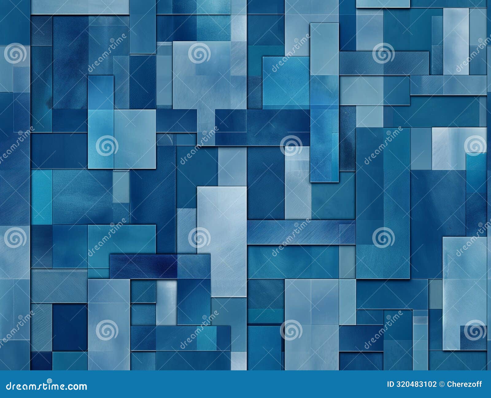 Geometric Blue Abstract Art Stock Photo - Image of rectangles, artistic ...