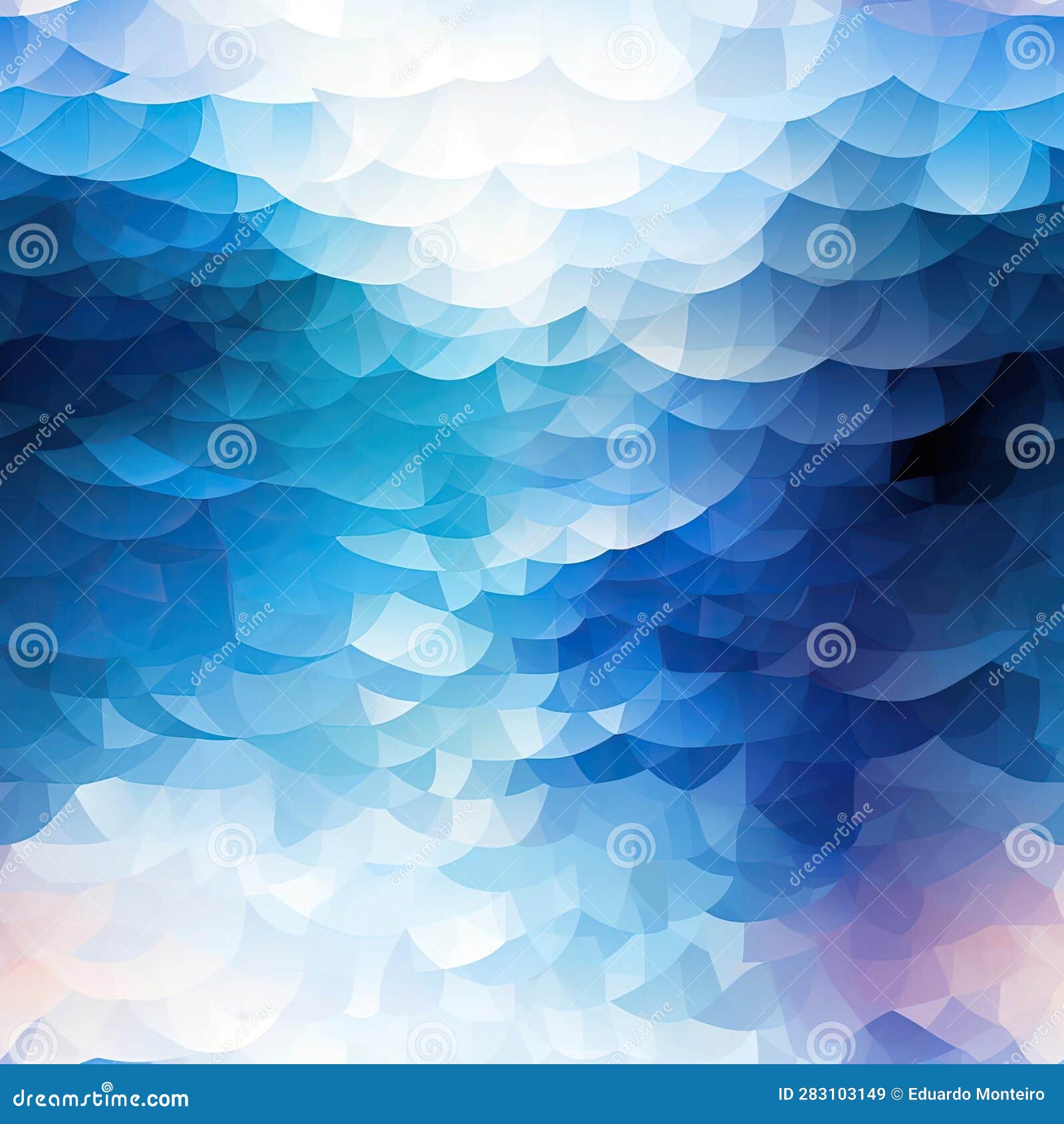 Geometric Blue Abstract Wave with Light and Dark Patterns (tiled) Stock ...