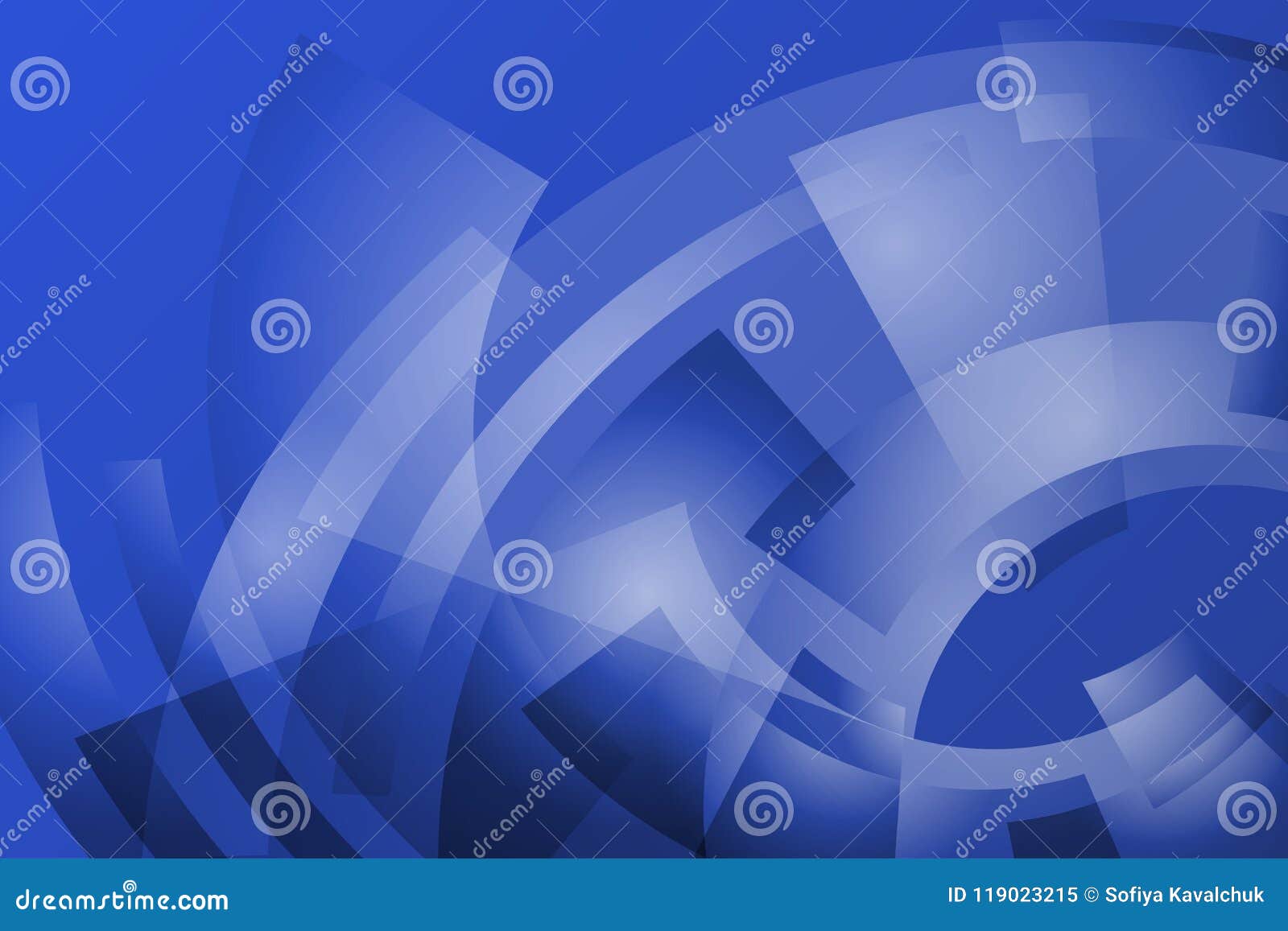 Geometric Blue Background with Arc Lines Stock Vector - Illustration of ...