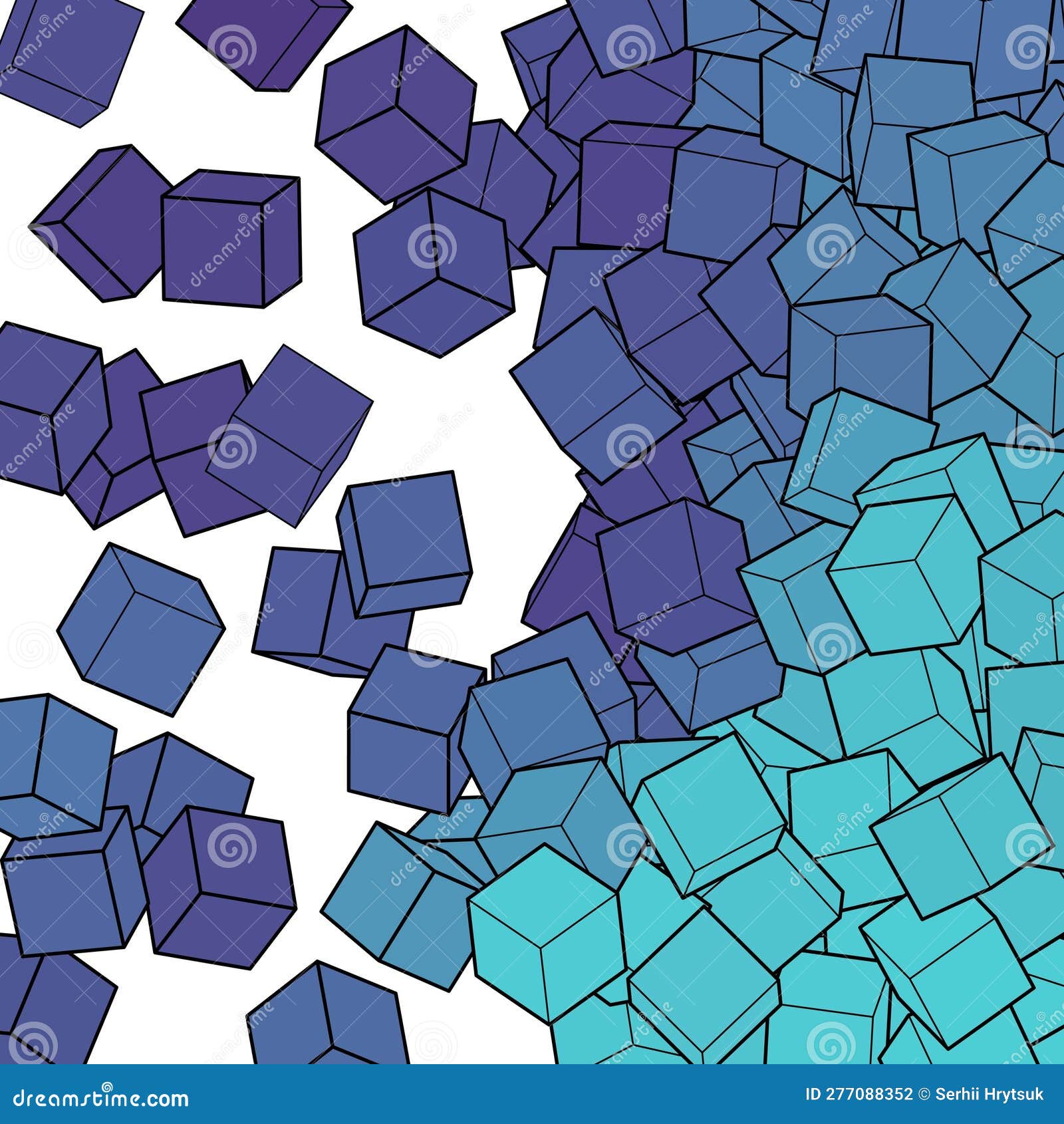 Geometric Blue Background. Cubes. Template, Layout. Eps 10 Stock ...