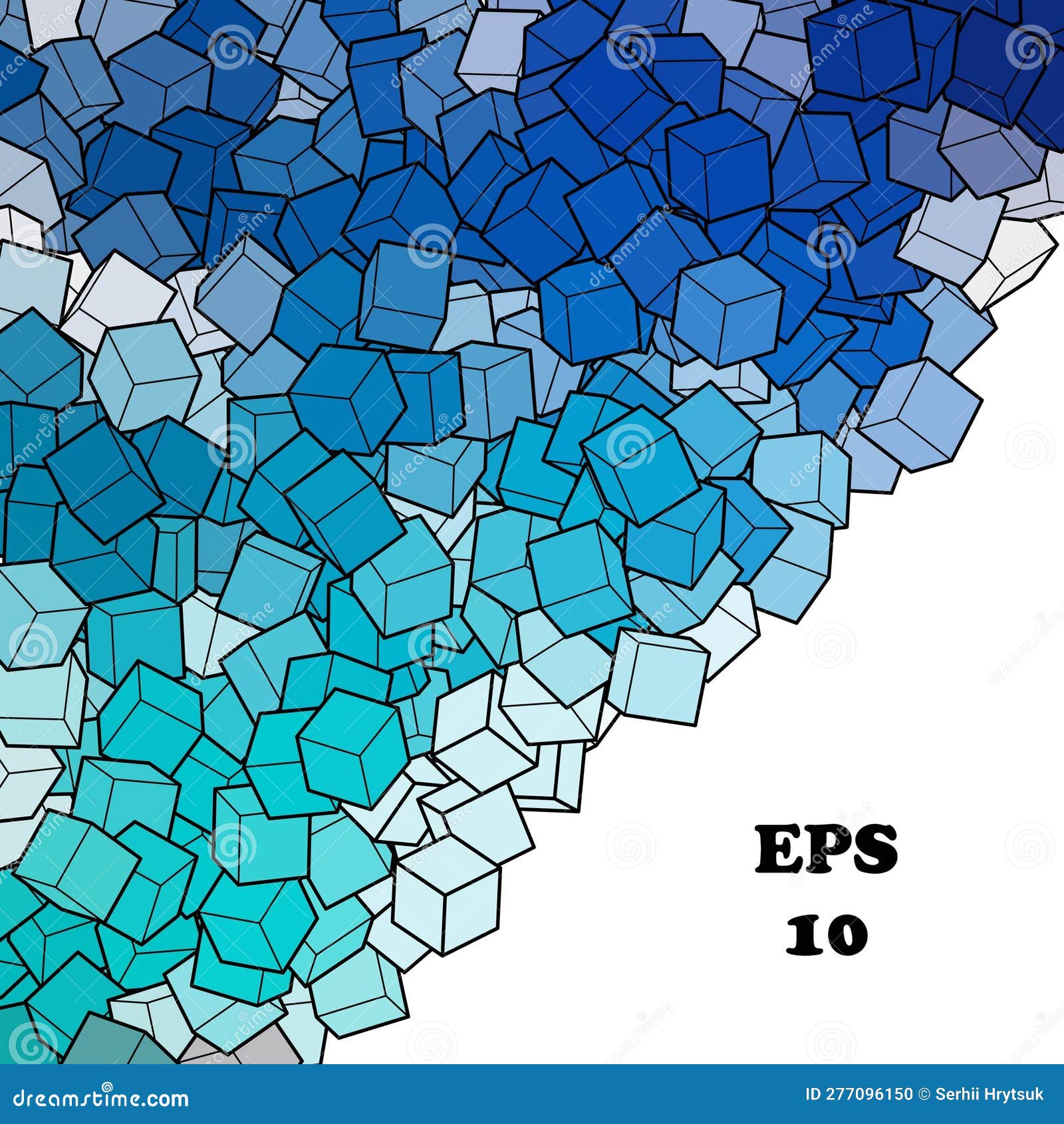 Geometric Blue Background. Cubes. Template, Layout. Eps 10 Stock ...