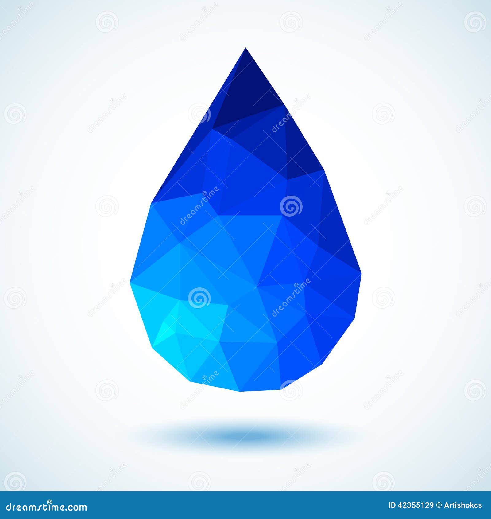 Geometric Blue Drop stock vector. Illustration of placard - 42355129