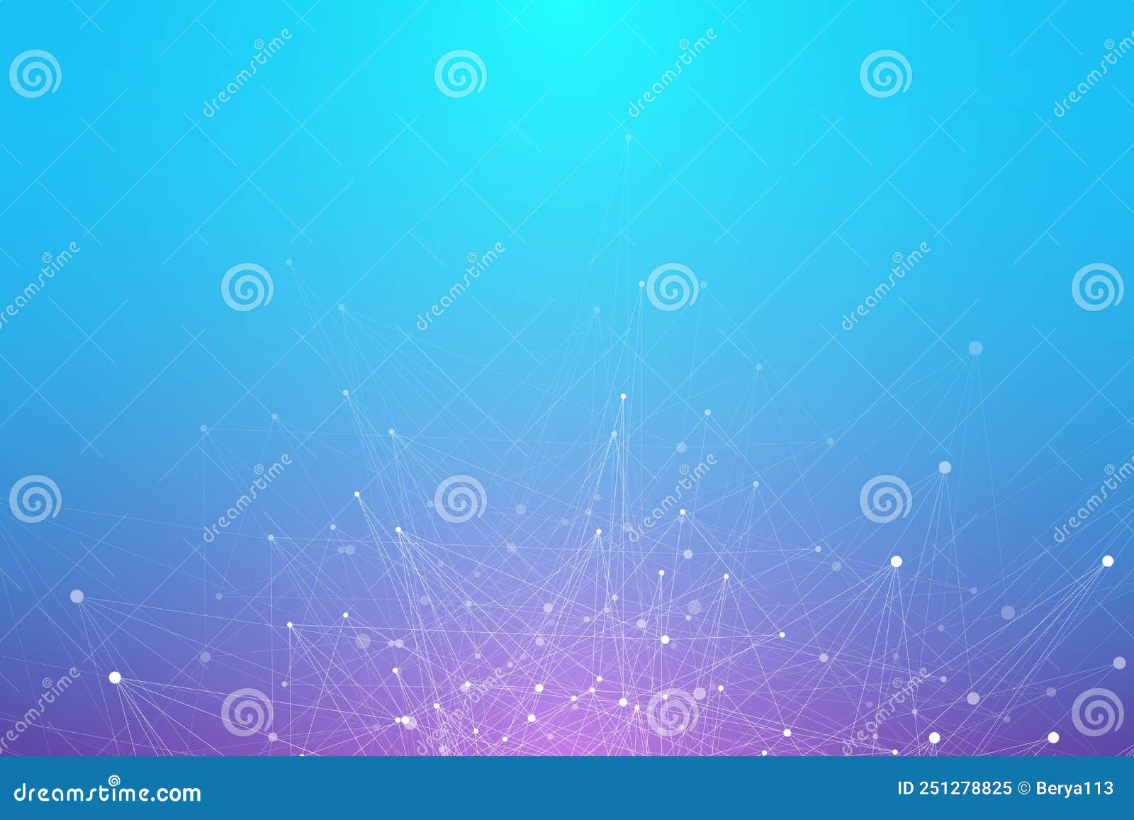 Geometric Blue Graphic Background Molecule and Communication. Big Data ...