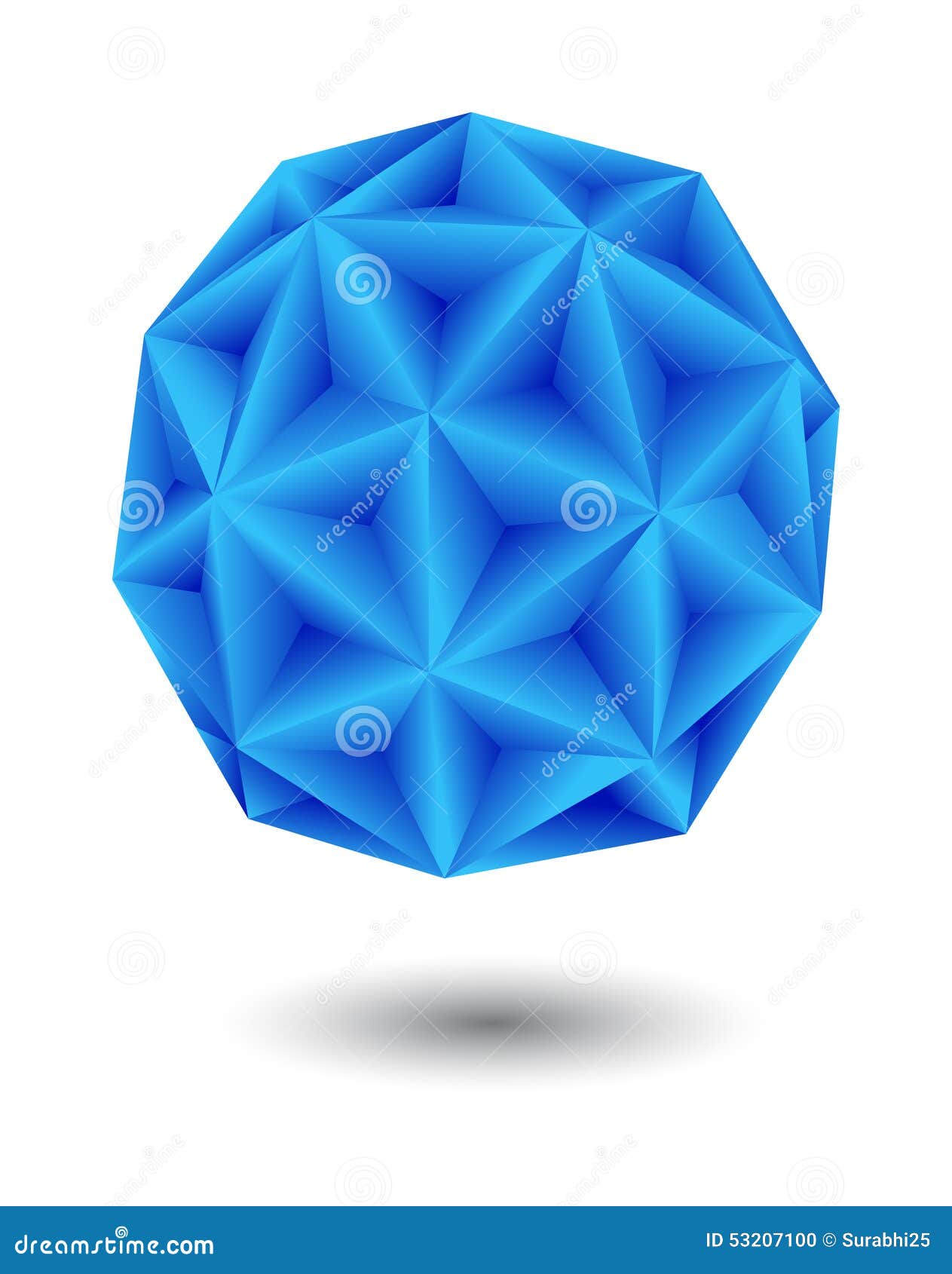 Geometric blue stock vector. Illustration of triangle - 53207100