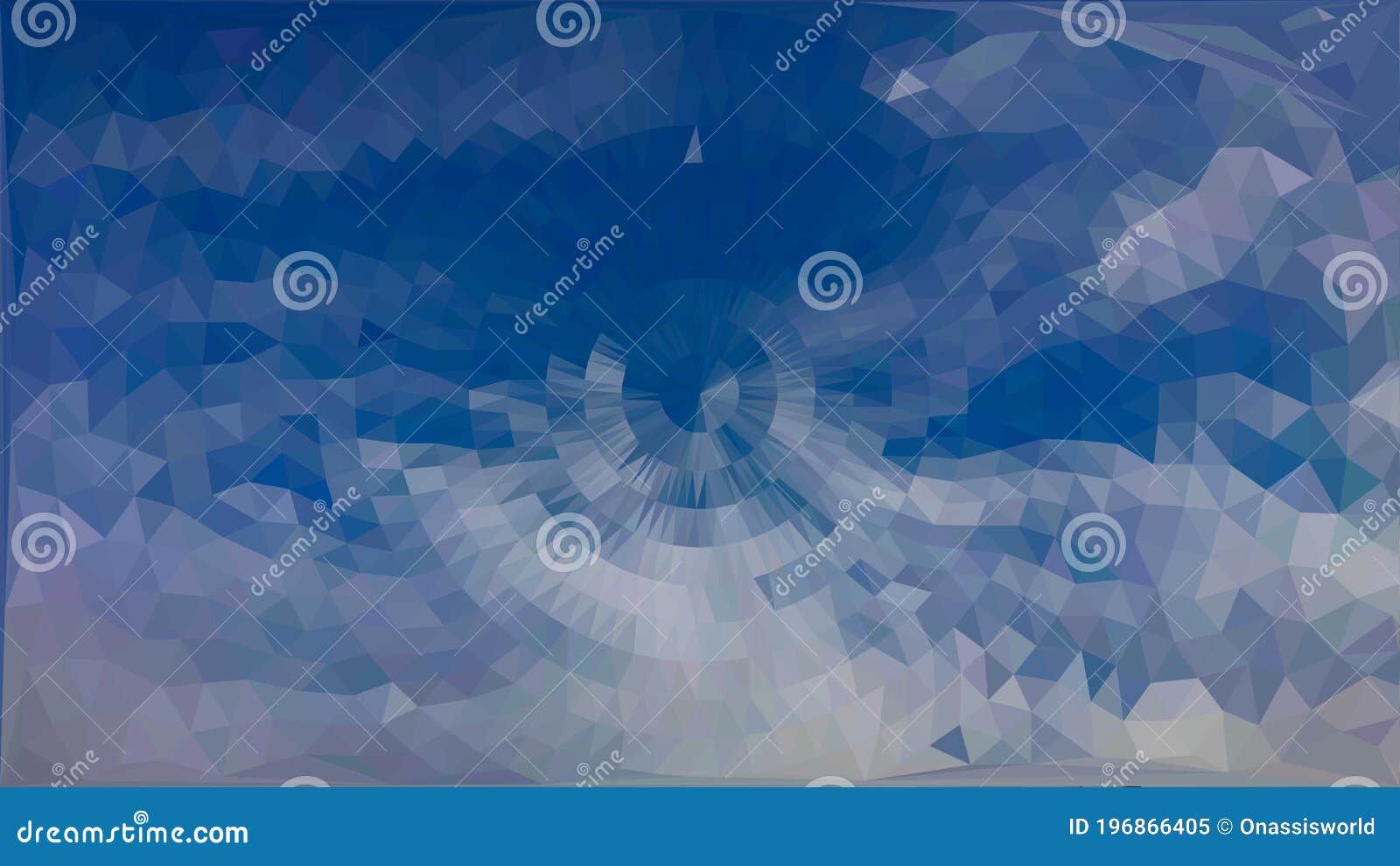 Geometric Blue Skyline Vector Illustration Stock Illustration ...