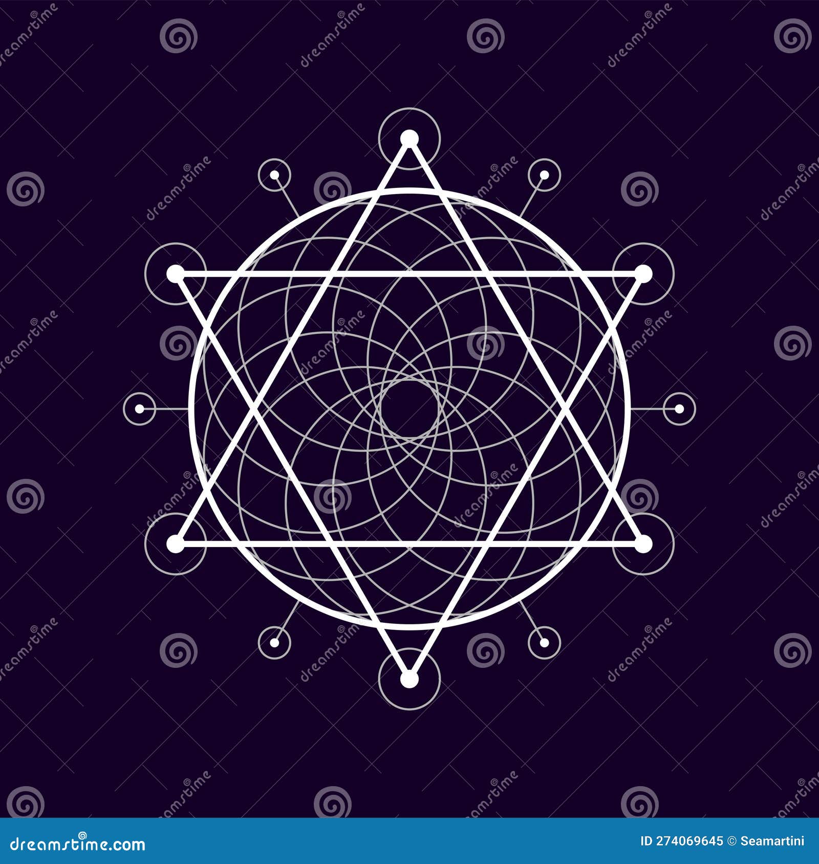 Geometric Boho Magic Sacred Shape Esoteric Symbol Stock Vector ...