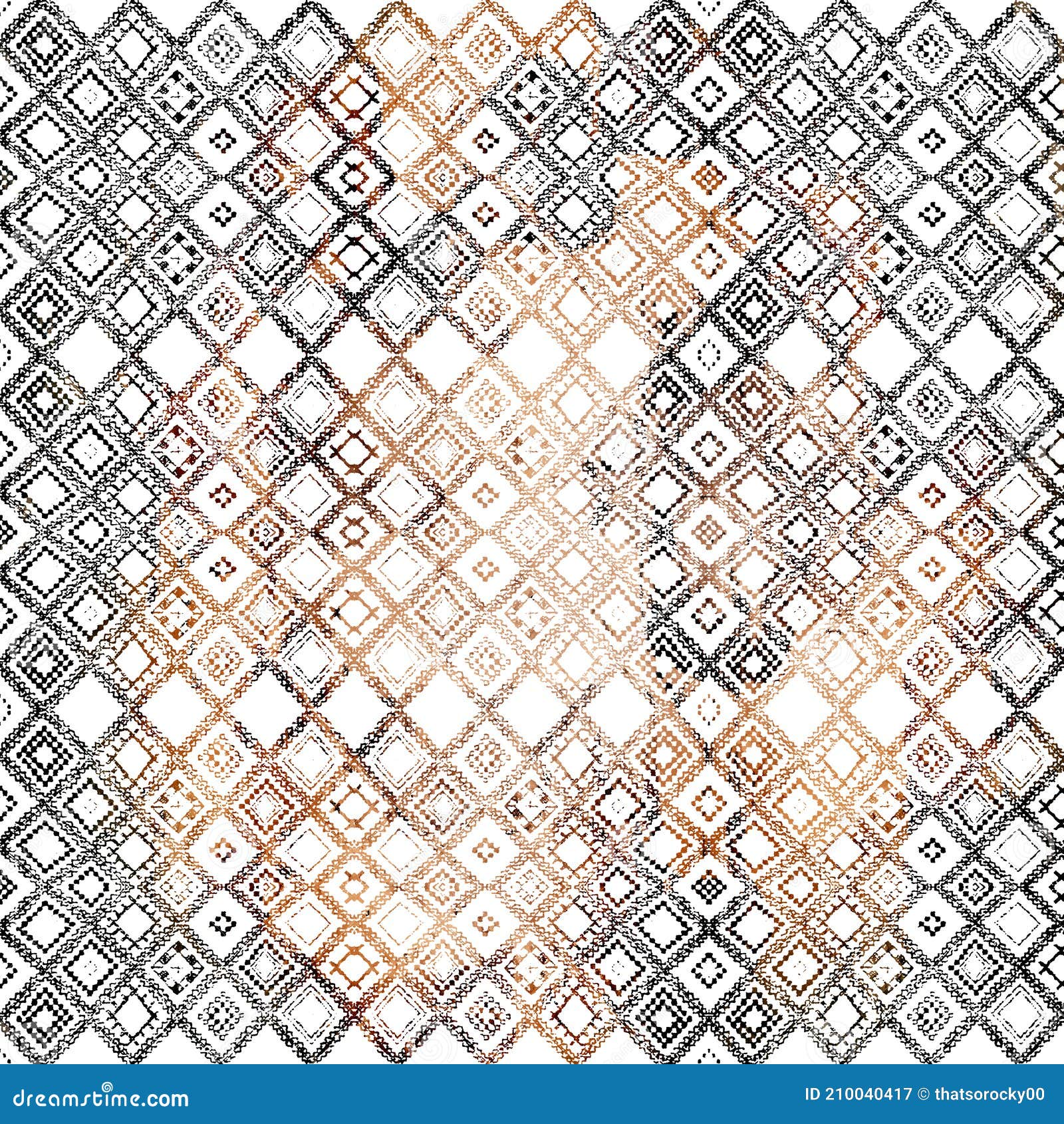 Geometric Boho Style Tribal Pattern with Distressed Texture and Effect ...