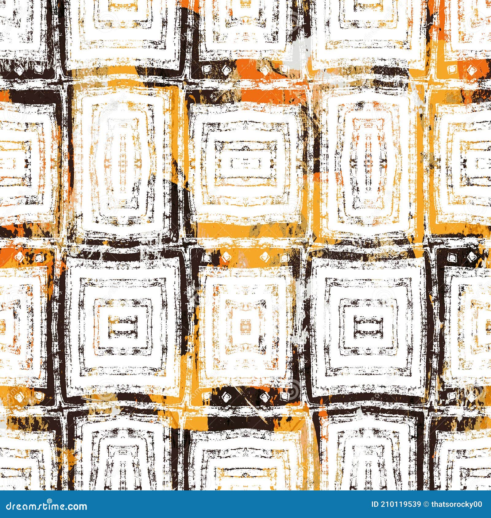 Geometric Boho Style Tribal Pattern with Distressed Texture and Effect ...