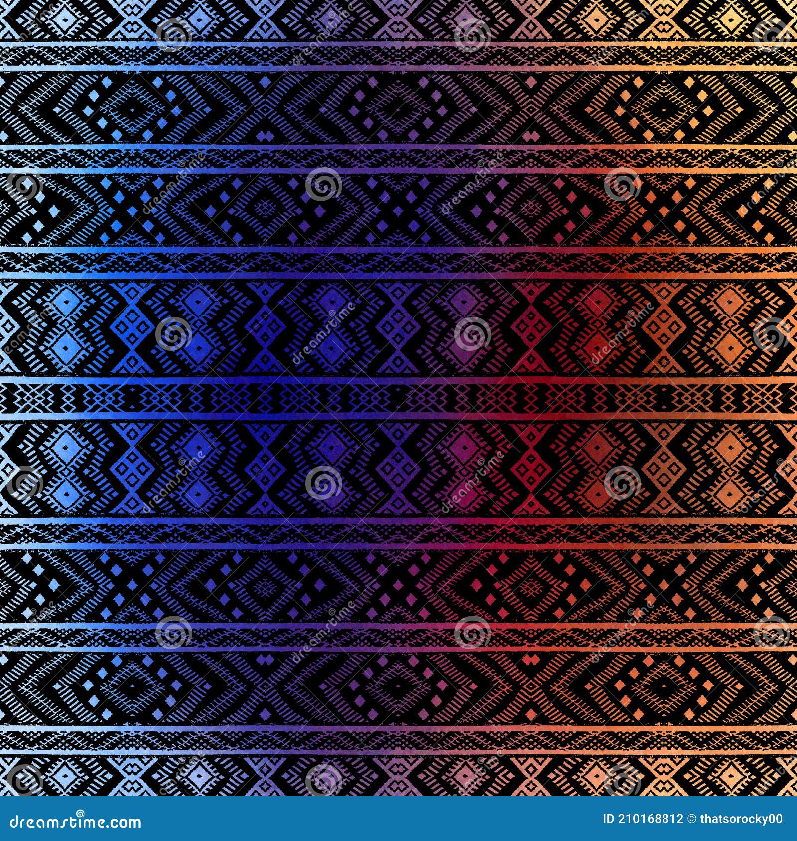 Geometric Boho Style Tribal Pattern with Distressed Texture and Effect ...