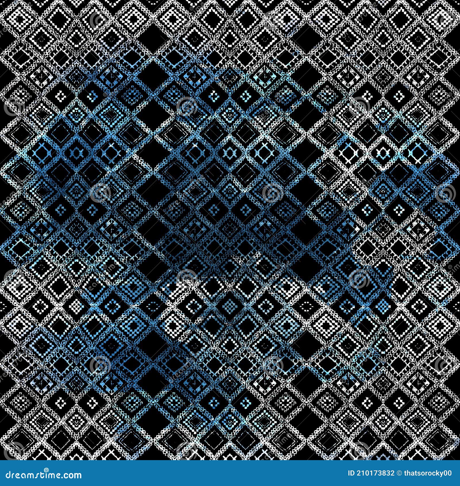 Geometric Boho Style Tribal Pattern with Distressed Texture and Effect ...