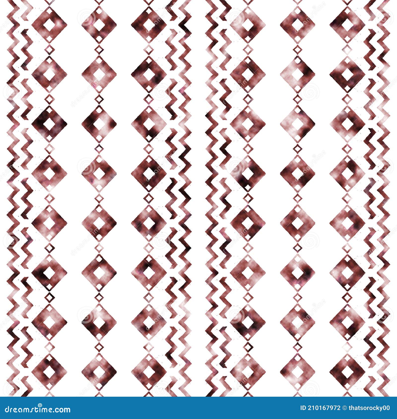 Geometric Boho Style Tribal Pattern with Distressed Texture and Effect ...