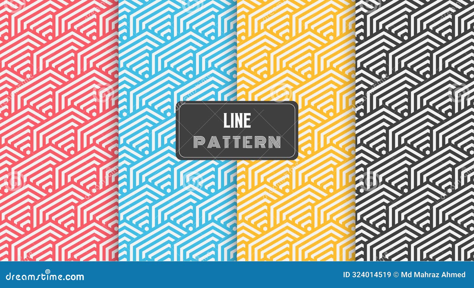 Geometric Bold Lines Pattern. Stock Illustration - Illustration of ...