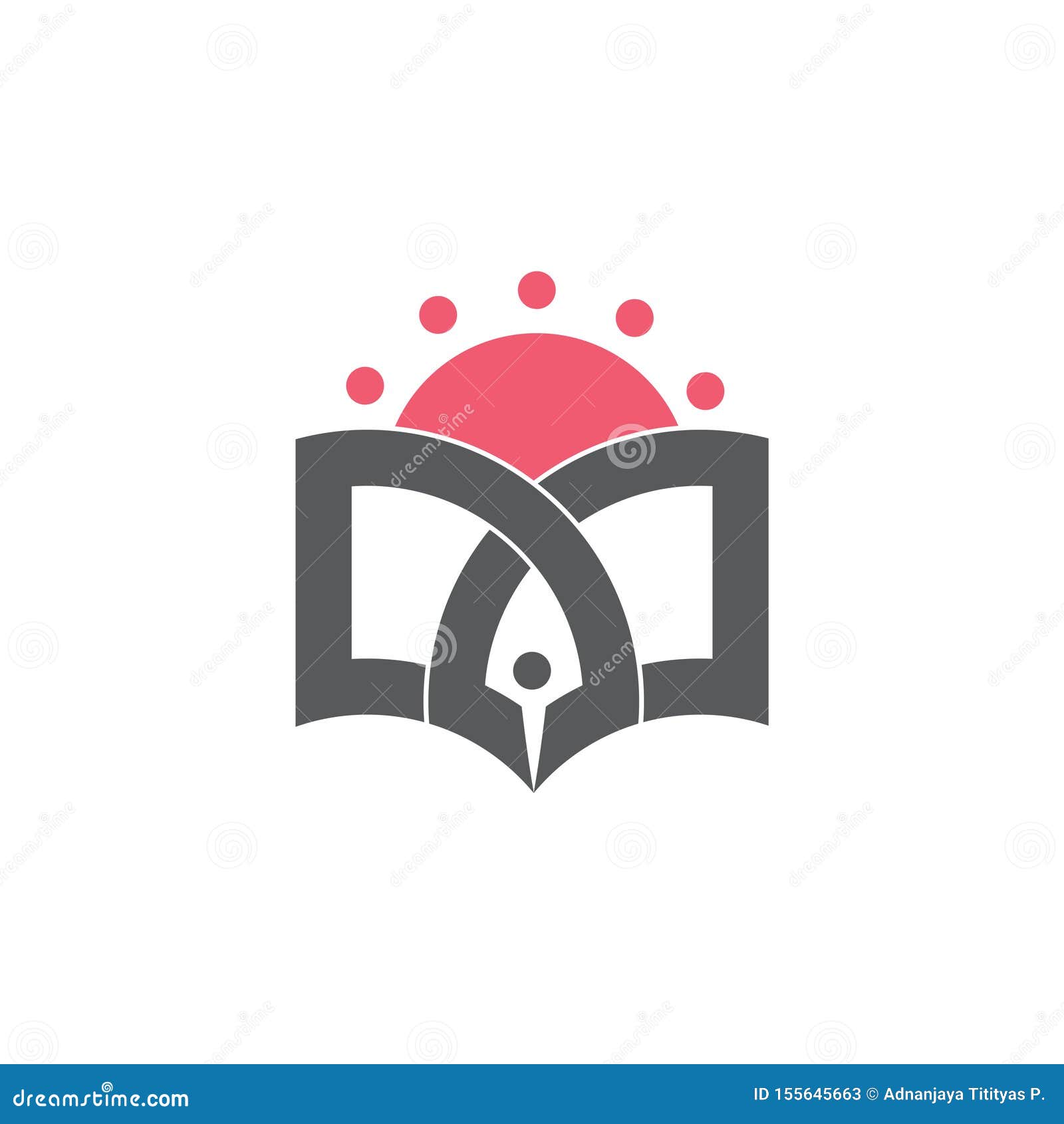 Geometric Book Sun Rise Education Logo Vector Stock Vector ...