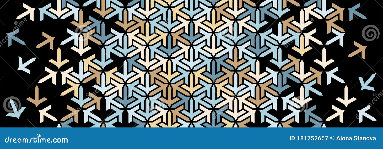 Geometric Border. Islamic Vector Pattern Stock Vector - Illustration of ...