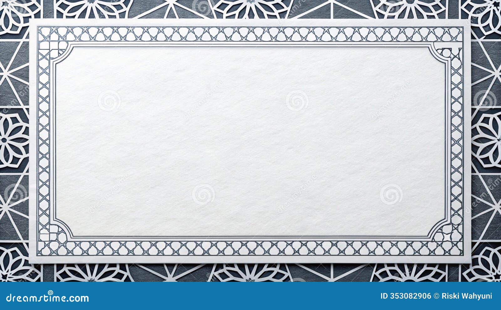 Geometric Border Pattern with Paper Texture and Modern Grayscale ...