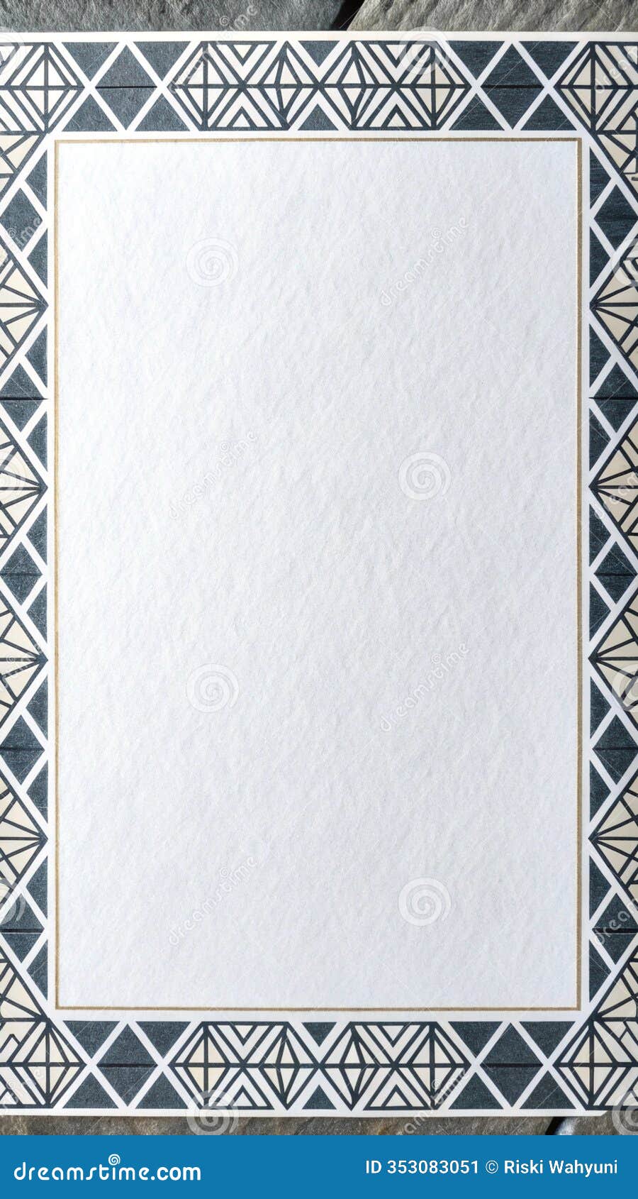 Geometric Border Pattern with Paper Texture and Modern Grayscale ...