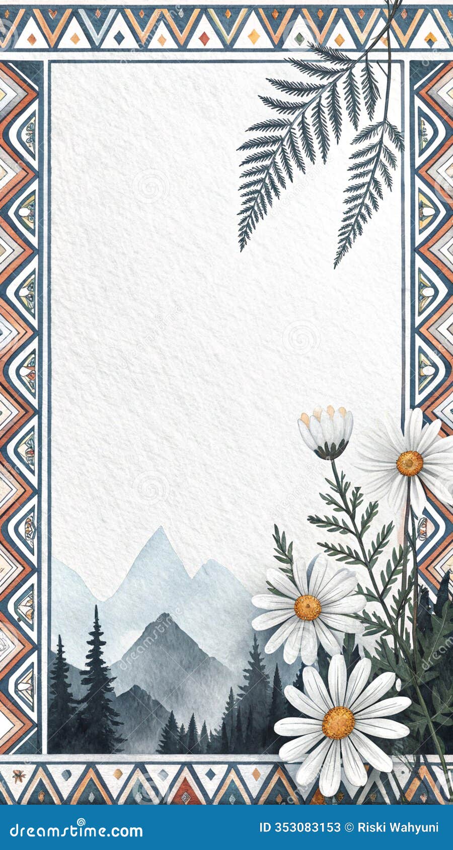 Geometric Border Pattern with Paper Texture and Modern Grayscale ...