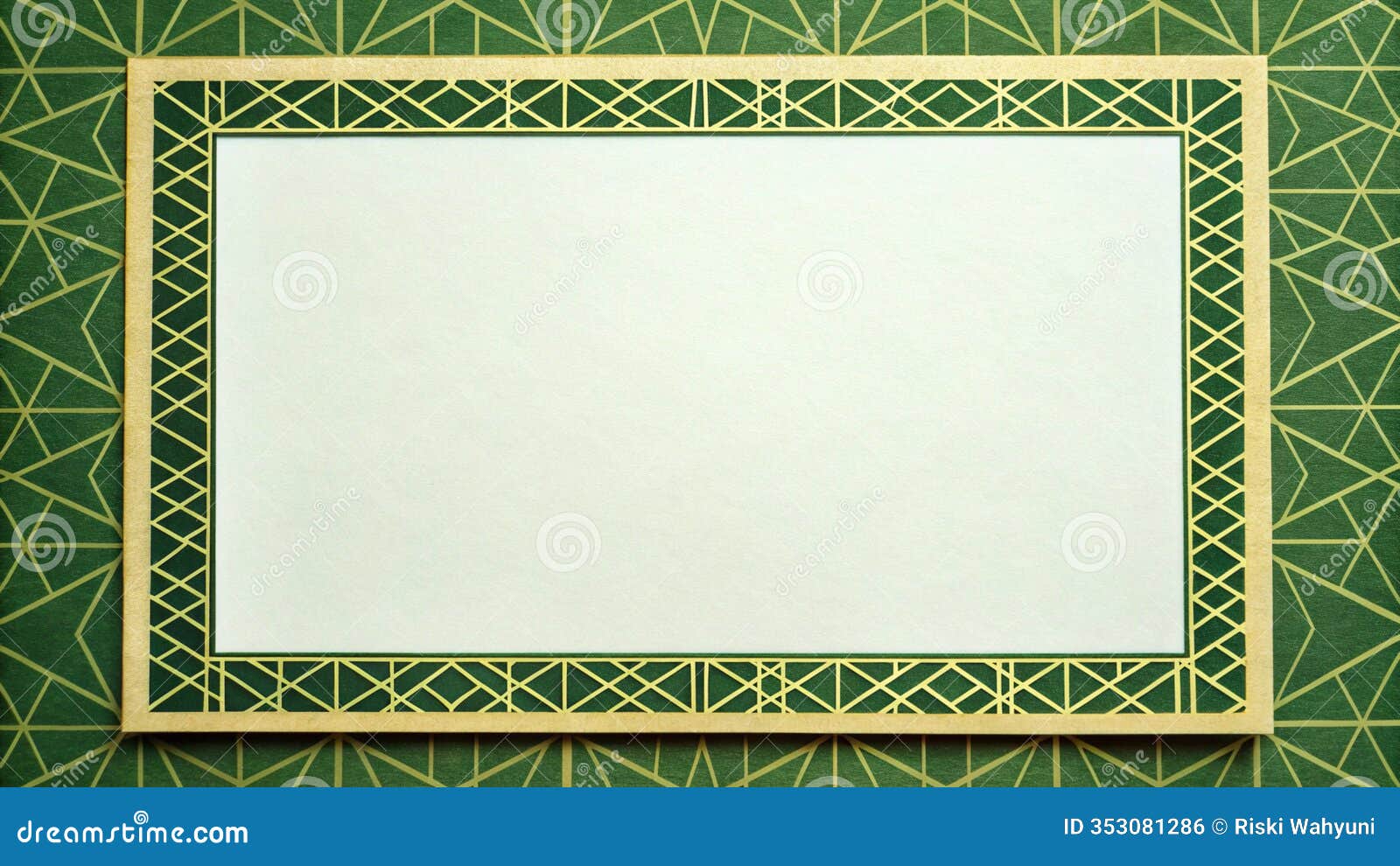 Geometric Border Pattern with Paper Texture and Mossy Grove Palette ...