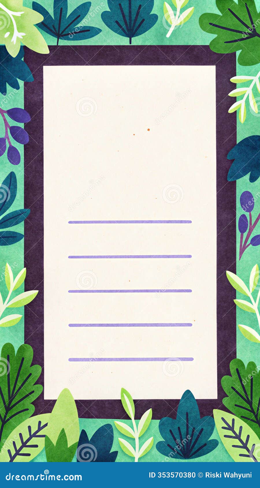 Geometric Border Pattern with Paper Texture and Vibrant Earthy Cool ...