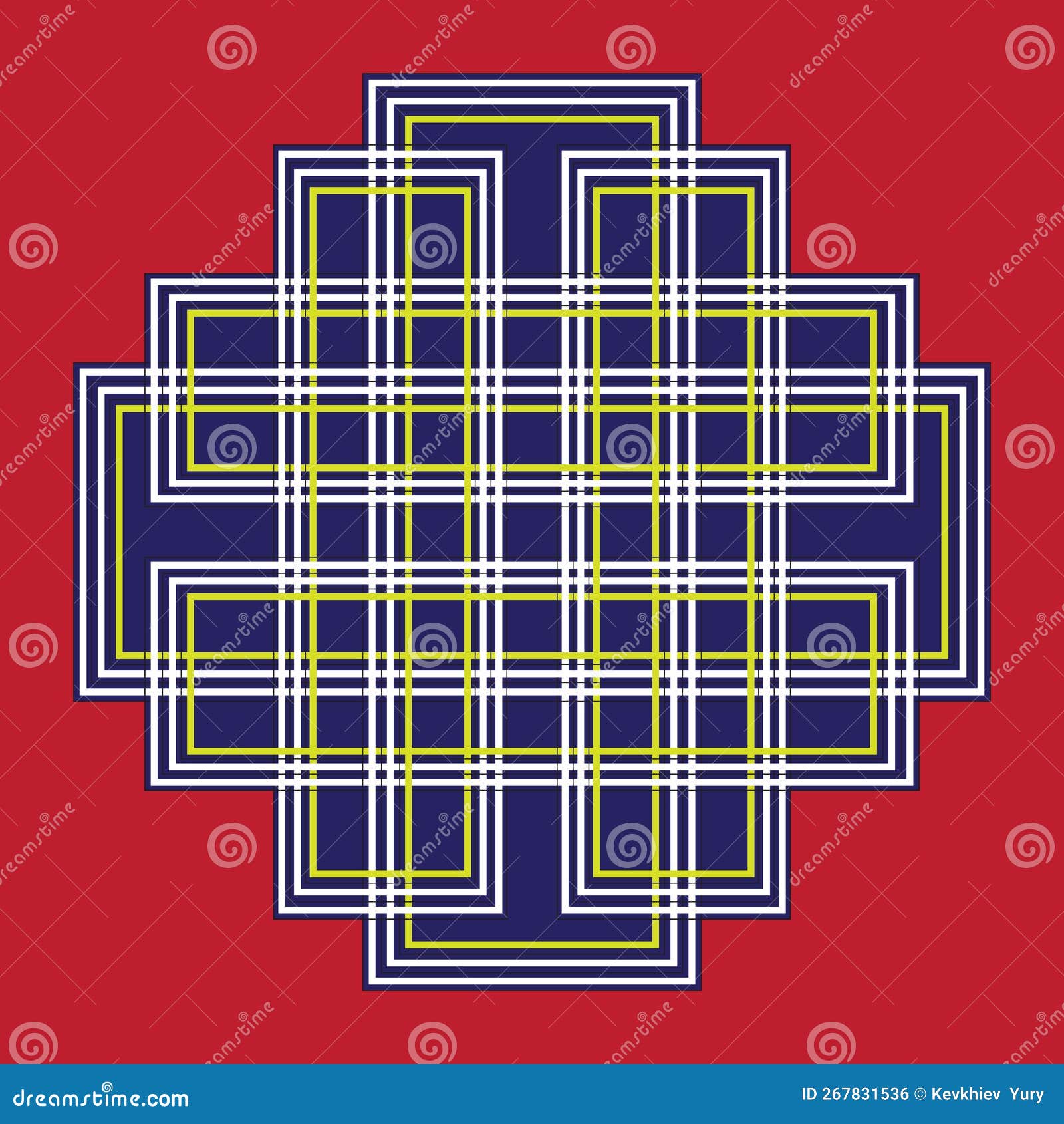 Geometric Braid Checkered Continuous Celtic Motif. Vector Illustration ...