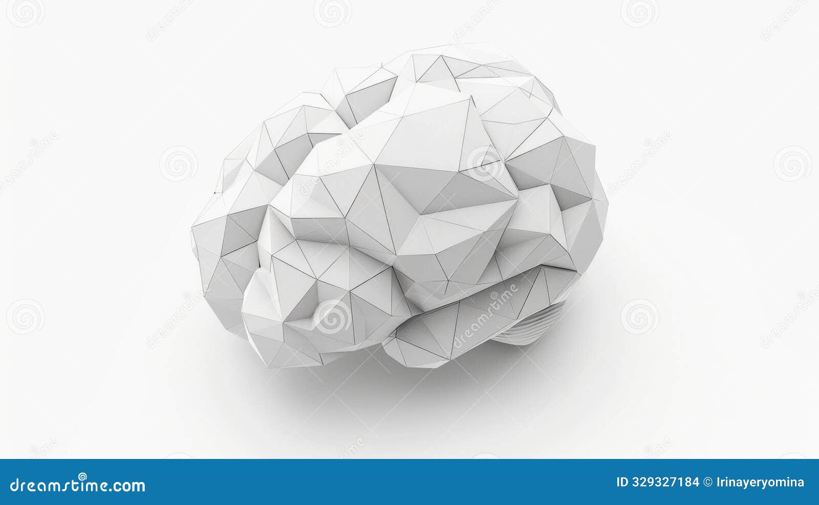 Geometric Brain Model Illustrating Neuroscience Concepts Stock ...