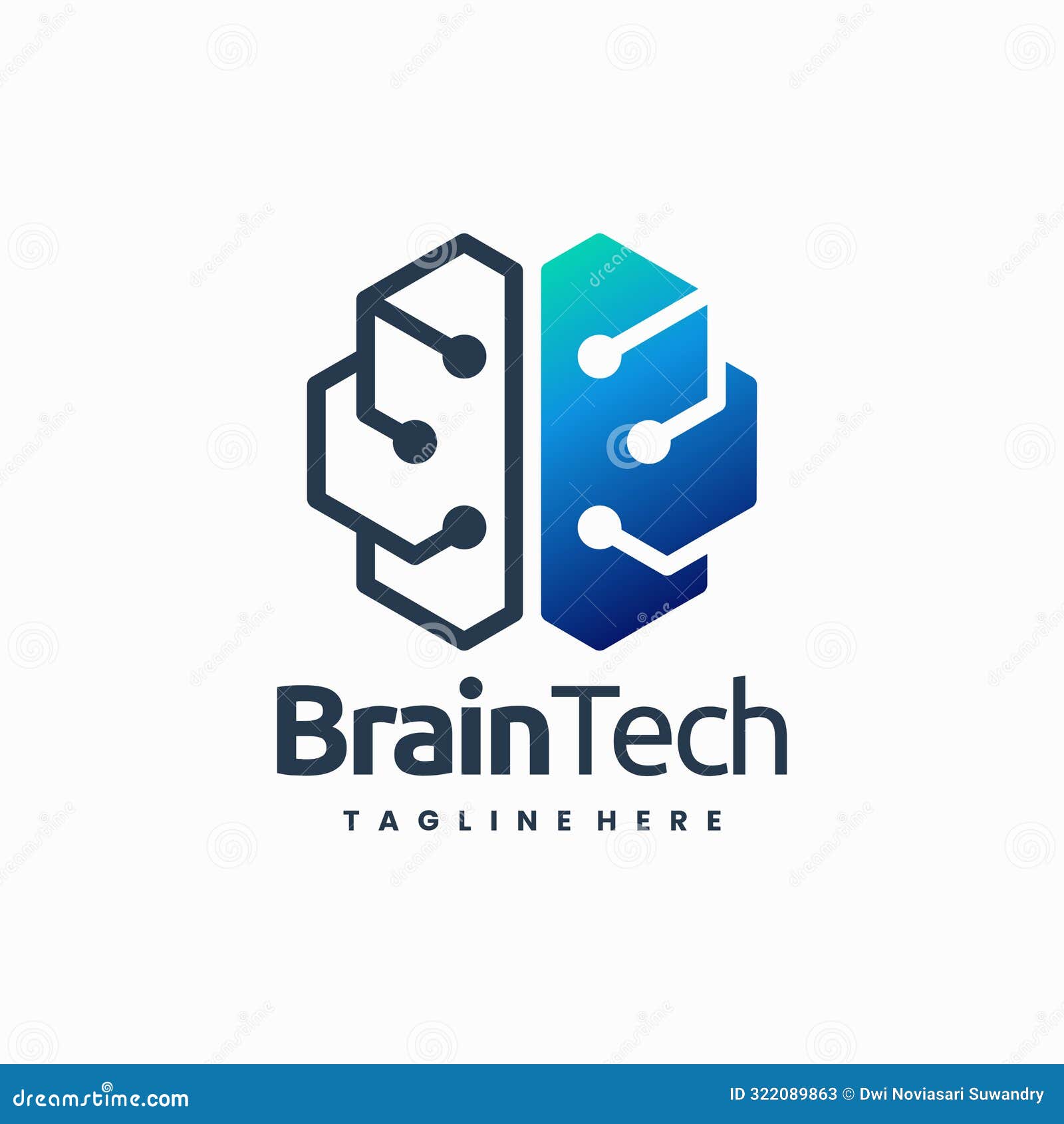Geometric Brain Technology Logo, Brain Tech Logo Stock Vector ...