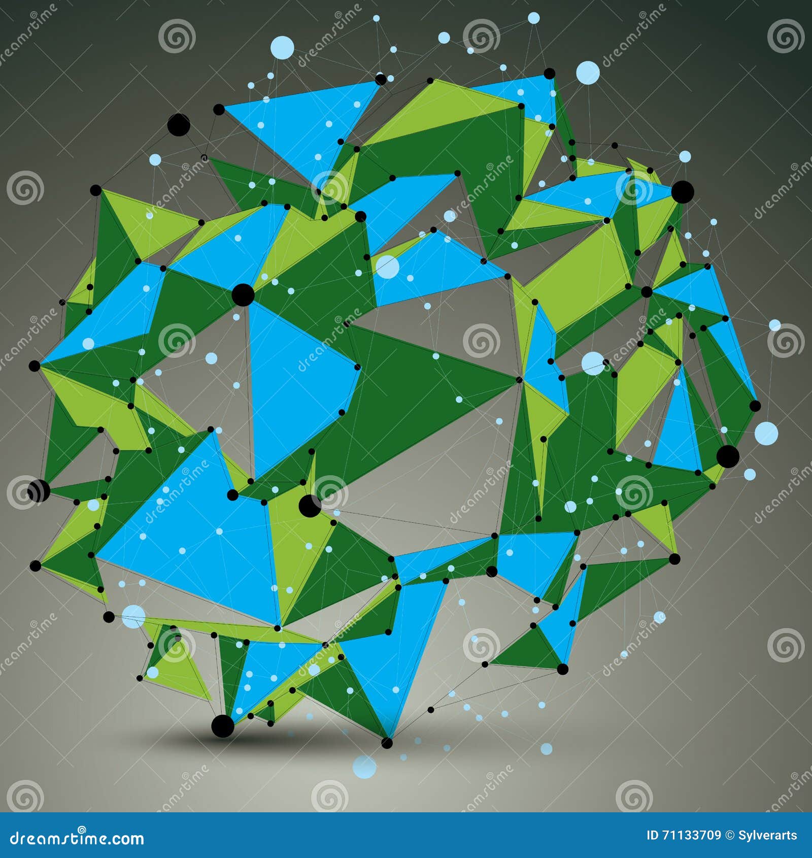 Geometric Bright Polygonal Structure with Lines Mesh, Colorful V Stock ...