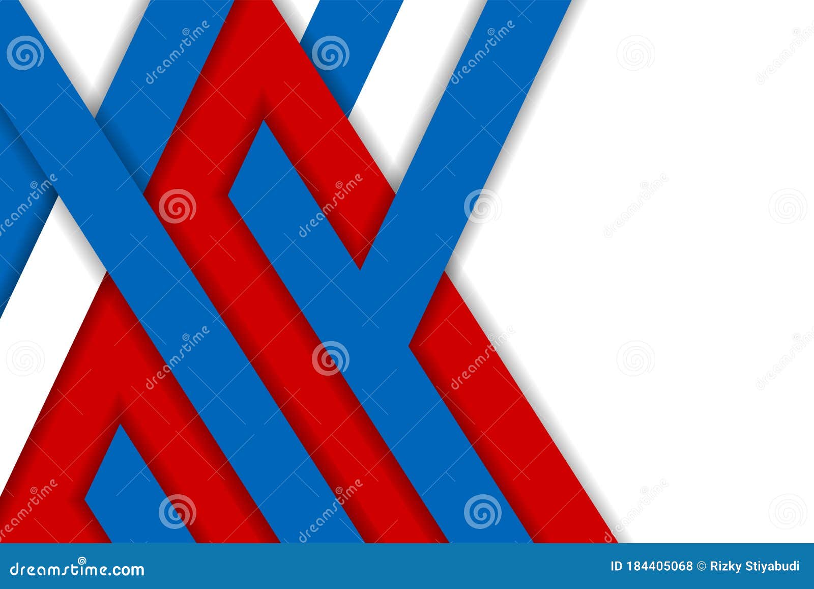 Vector Background with Flat of White, Blue and Red Colors. Stock Vector ...