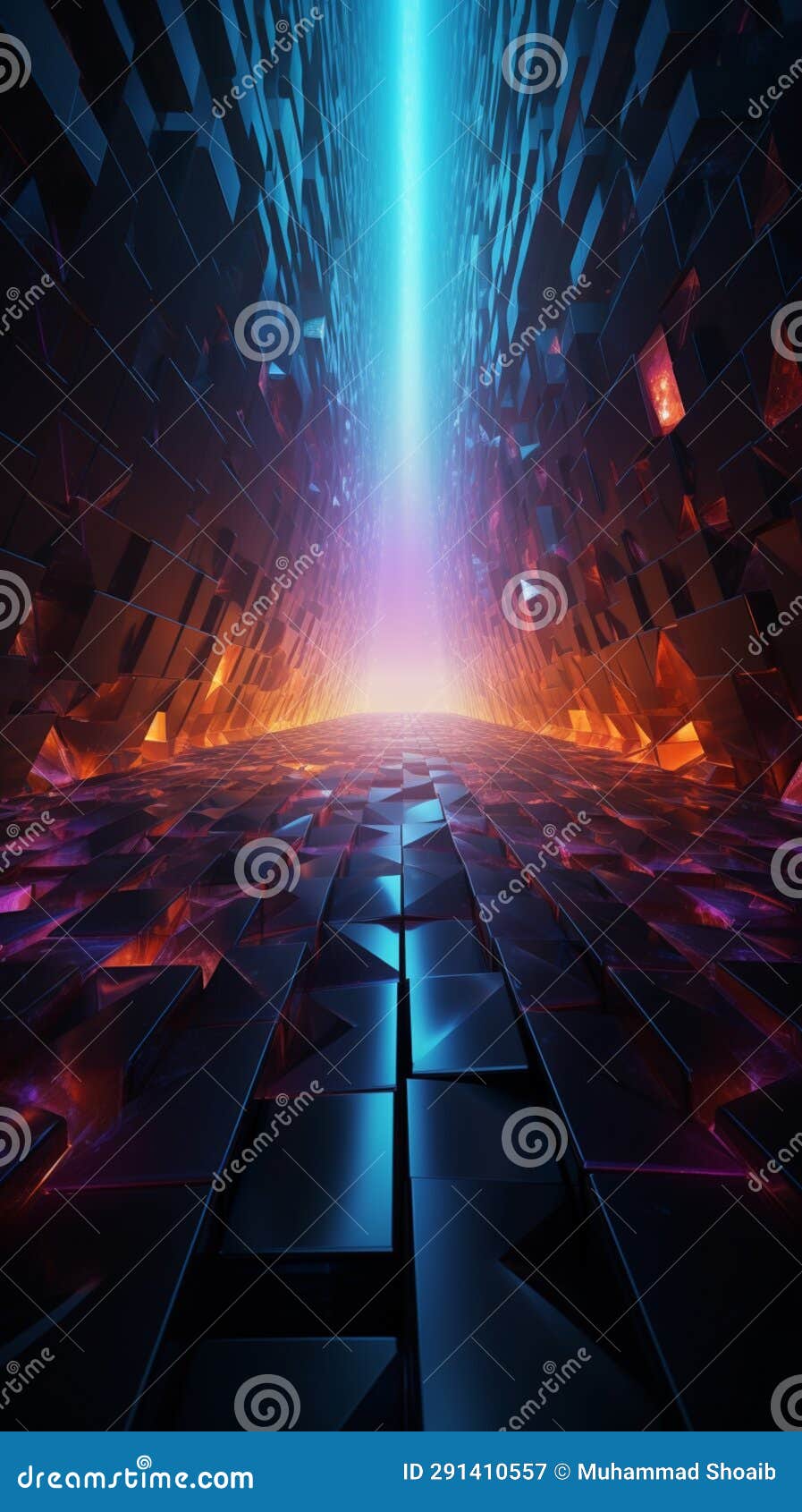 Geometric Brilliance Bathed in Neon, a Visual Spectacle for Dynamic ...