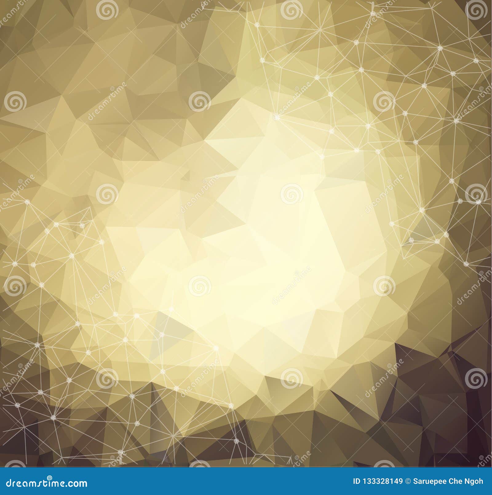 Geometric Brown Polygonal Background Molecule and Communication Stock ...