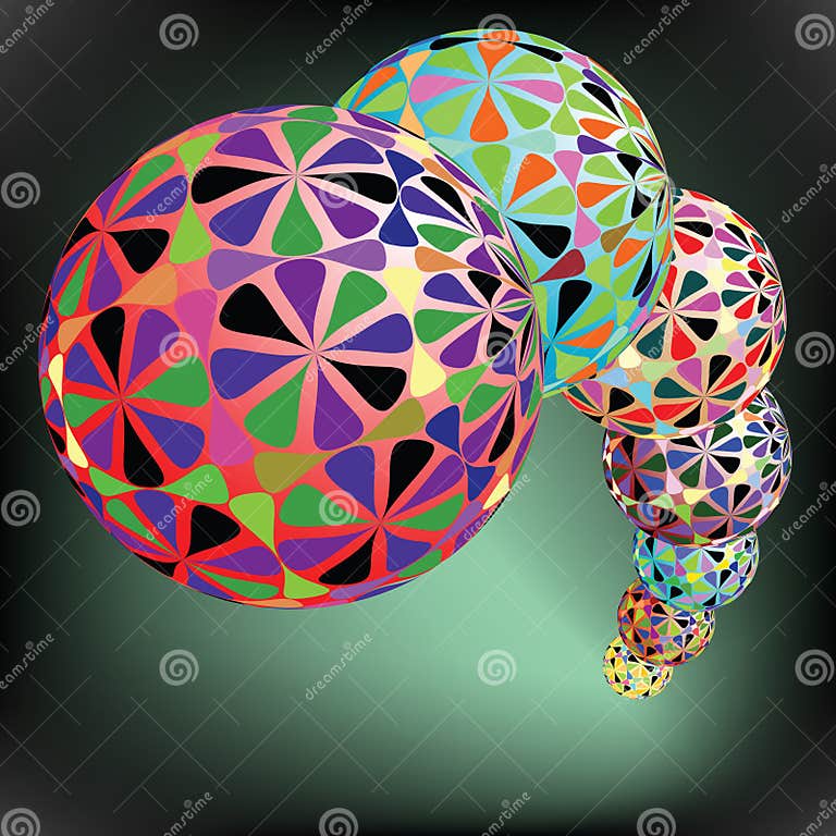 Geometric bubbles pattern stock vector. Illustration of geometry - 17855595