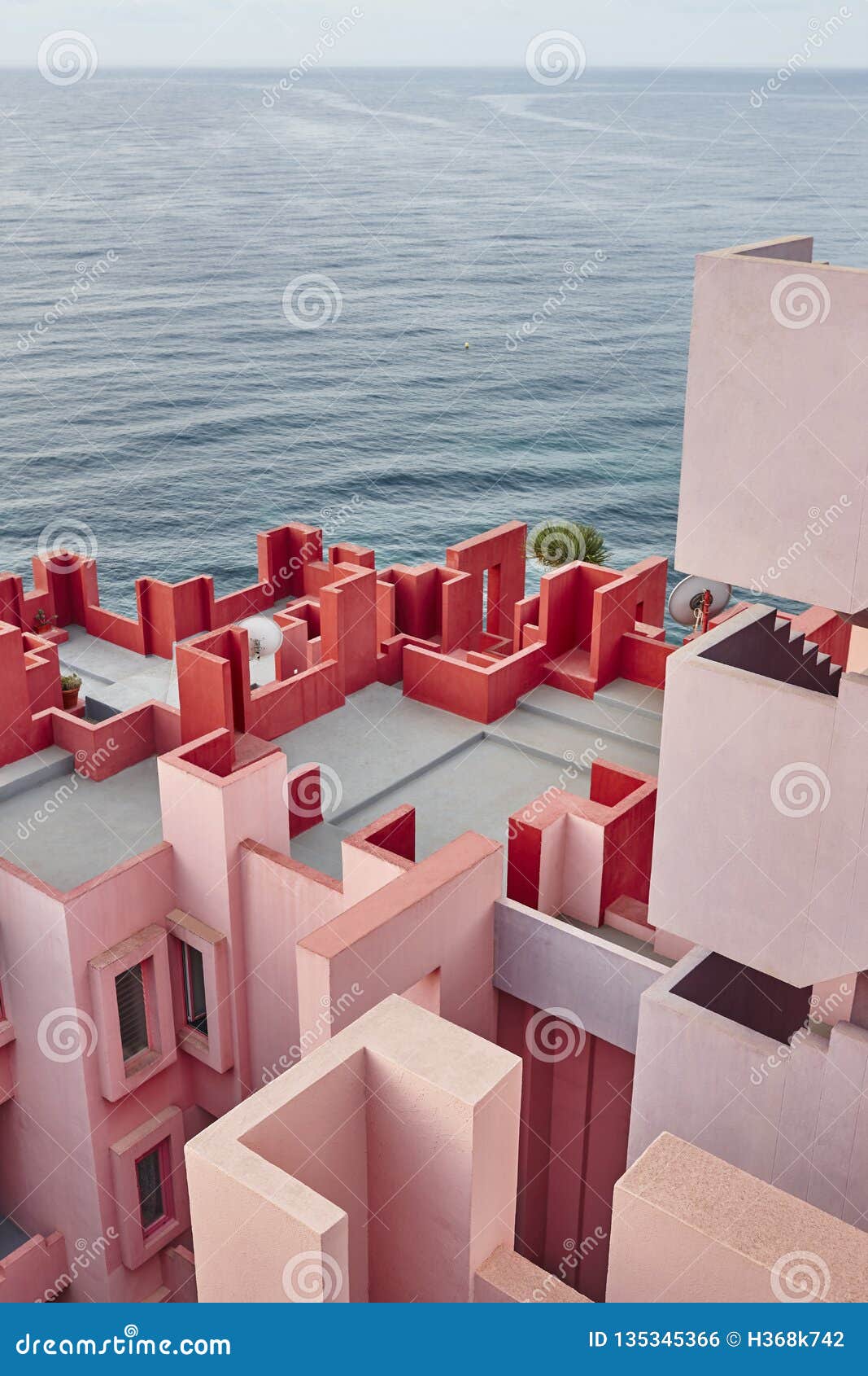 Geometric Building Construction. the Red Wall, La Manzanera Editorial ...