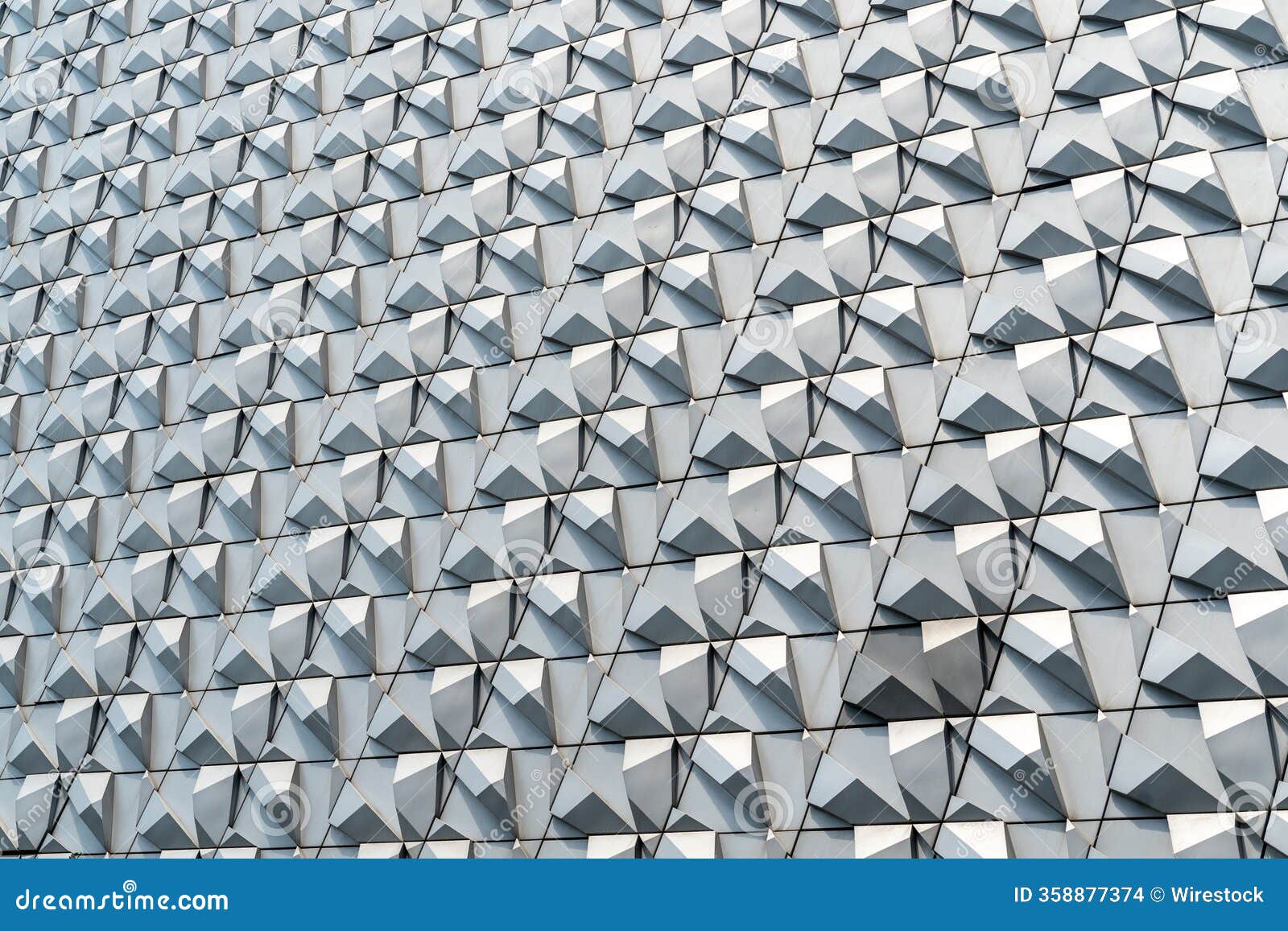 Geometric Building Facade with Triangular Shapes. Stock Illustration ...