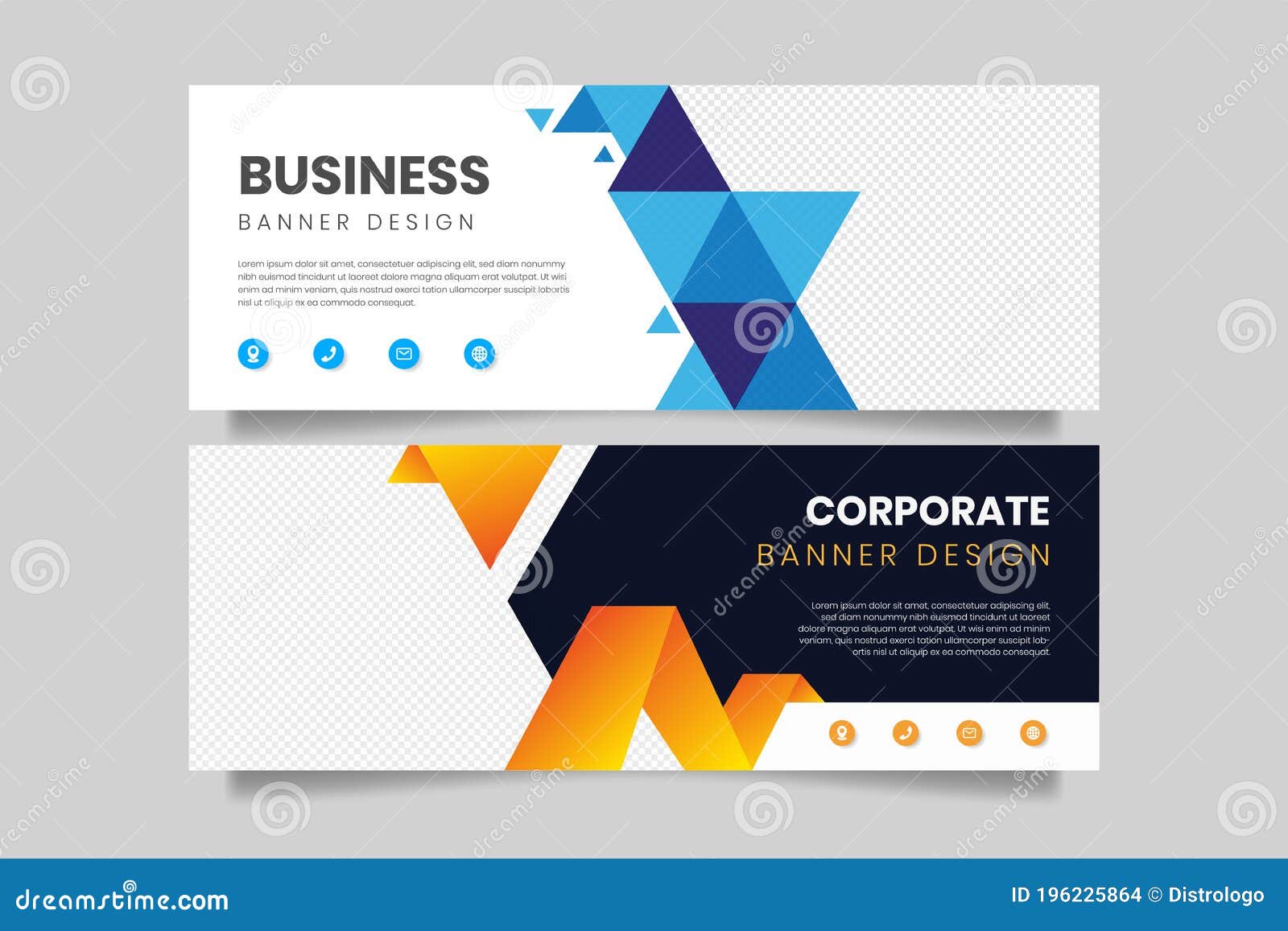 Geometric Business Banner Design Template. Corporate Banner Stock ...