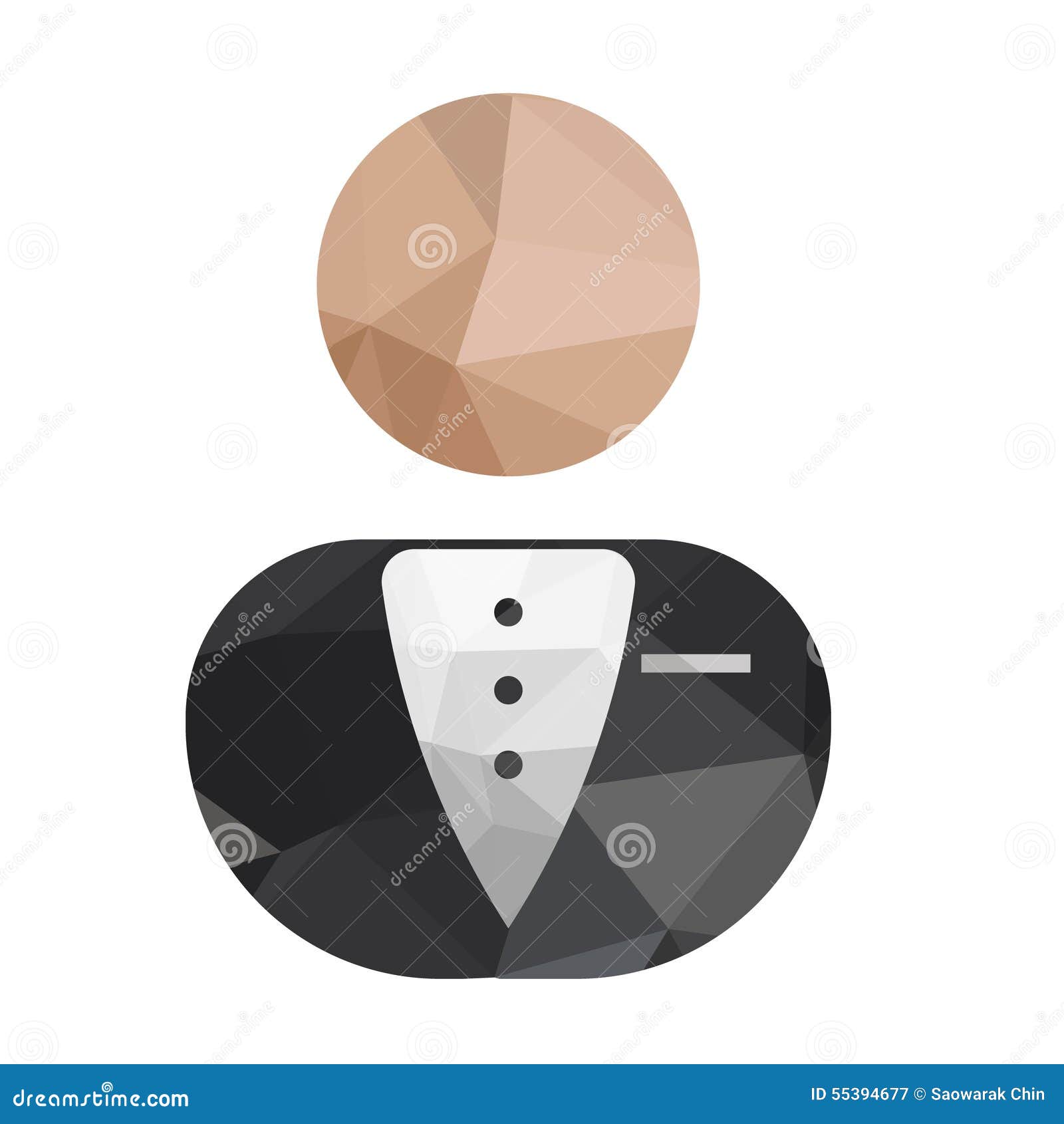 Geometric Business Men in Suit Icon Stock Vector - Illustration of ...