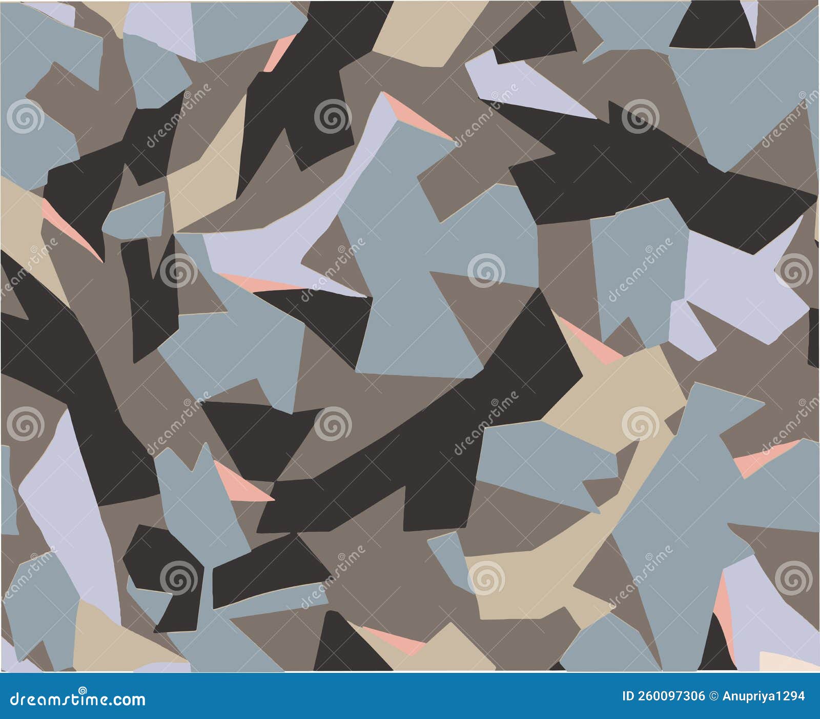 Geometric Camo Pattern Made in a Triangular Shape Stock Vector ...