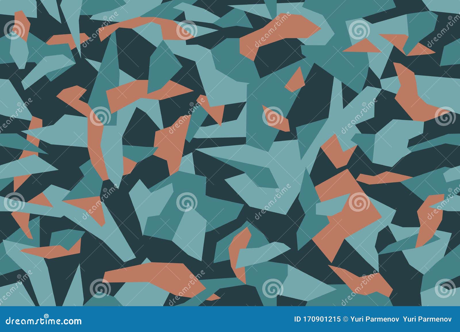 Triangular Camouflage Pattern Background, Seamless Vector Illustration ...