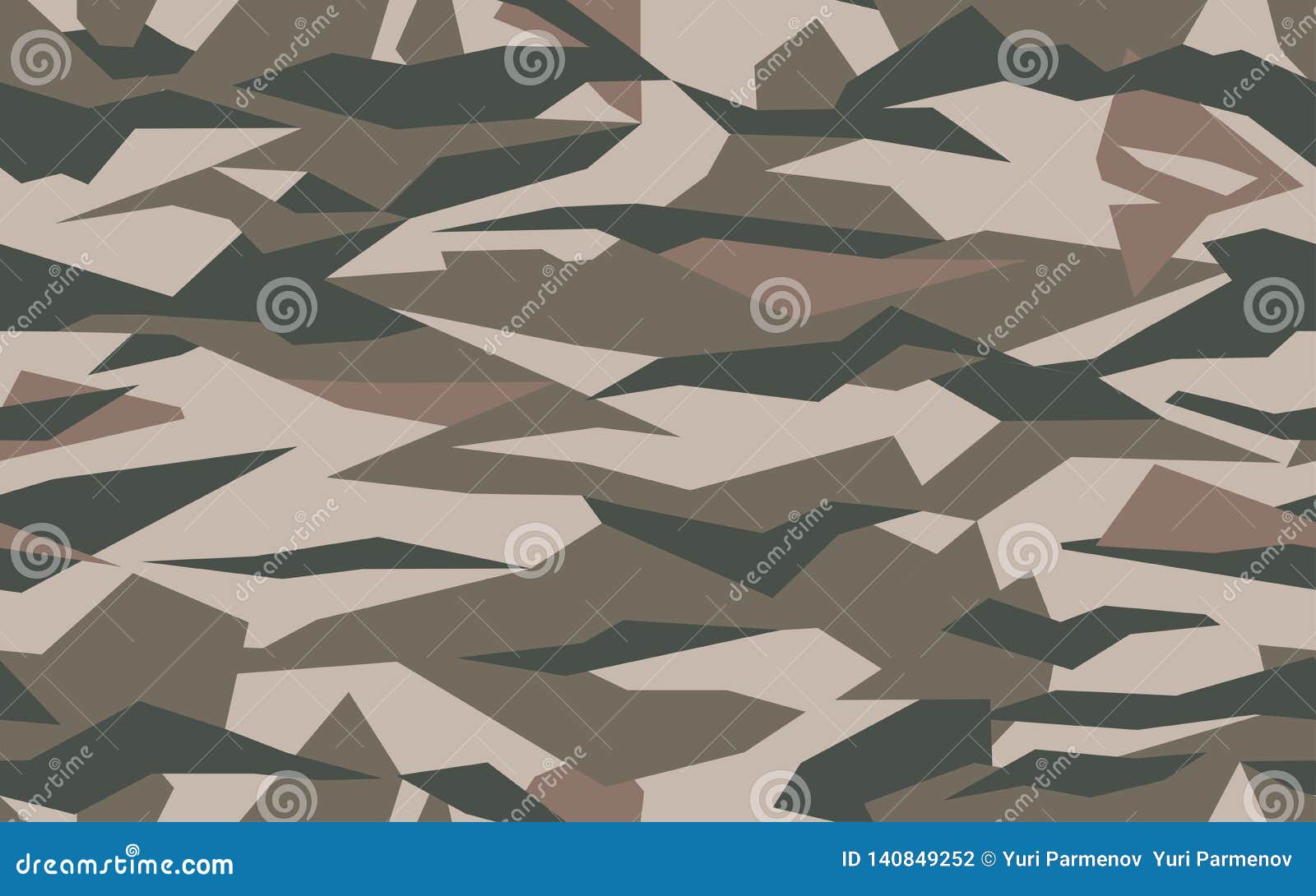 Geometric Camouflage Pattern In Dark Brown Colors. Army Camo Seamless ...