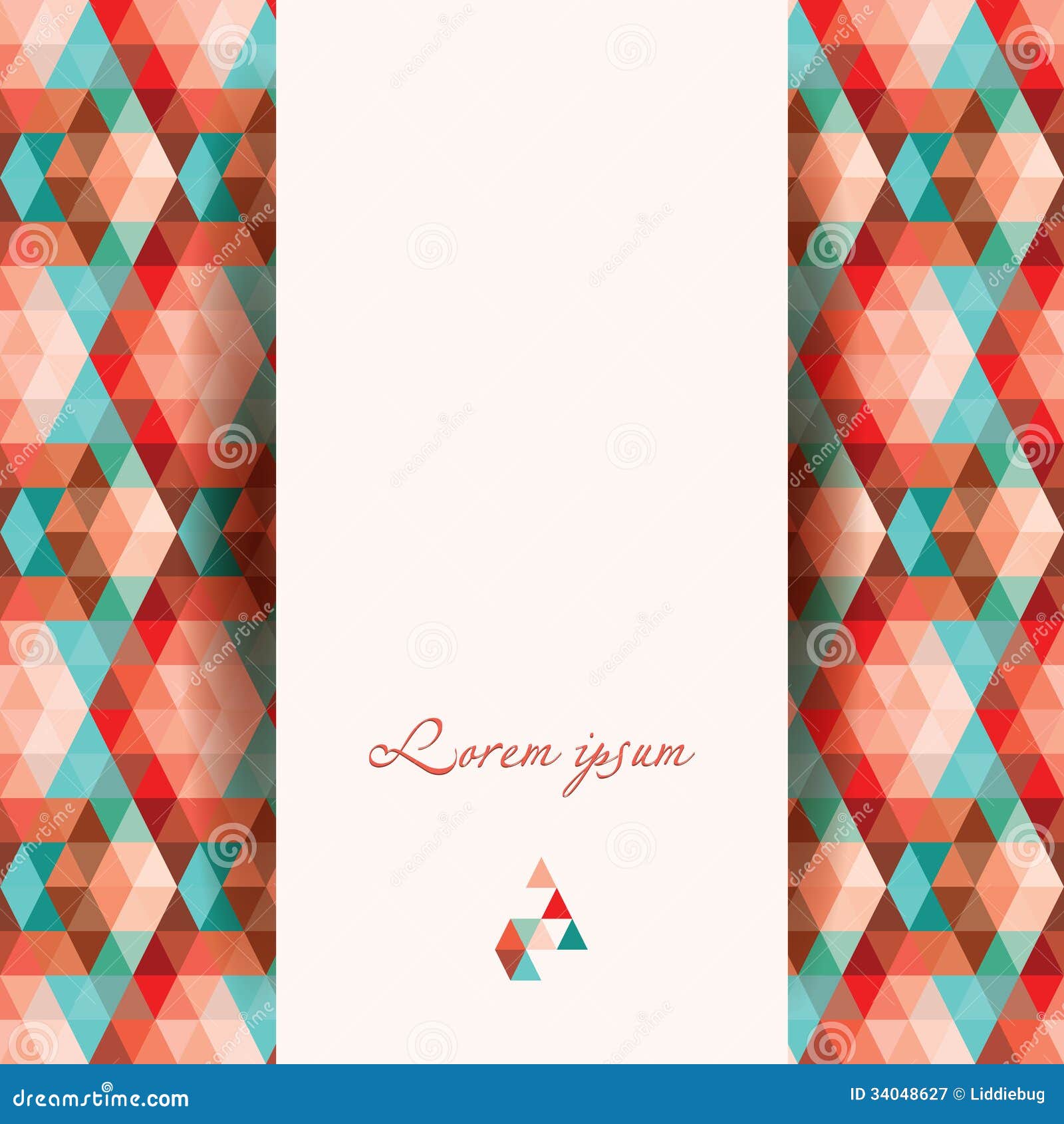 Geometric card. stock vector. Illustration of modern - 34048627