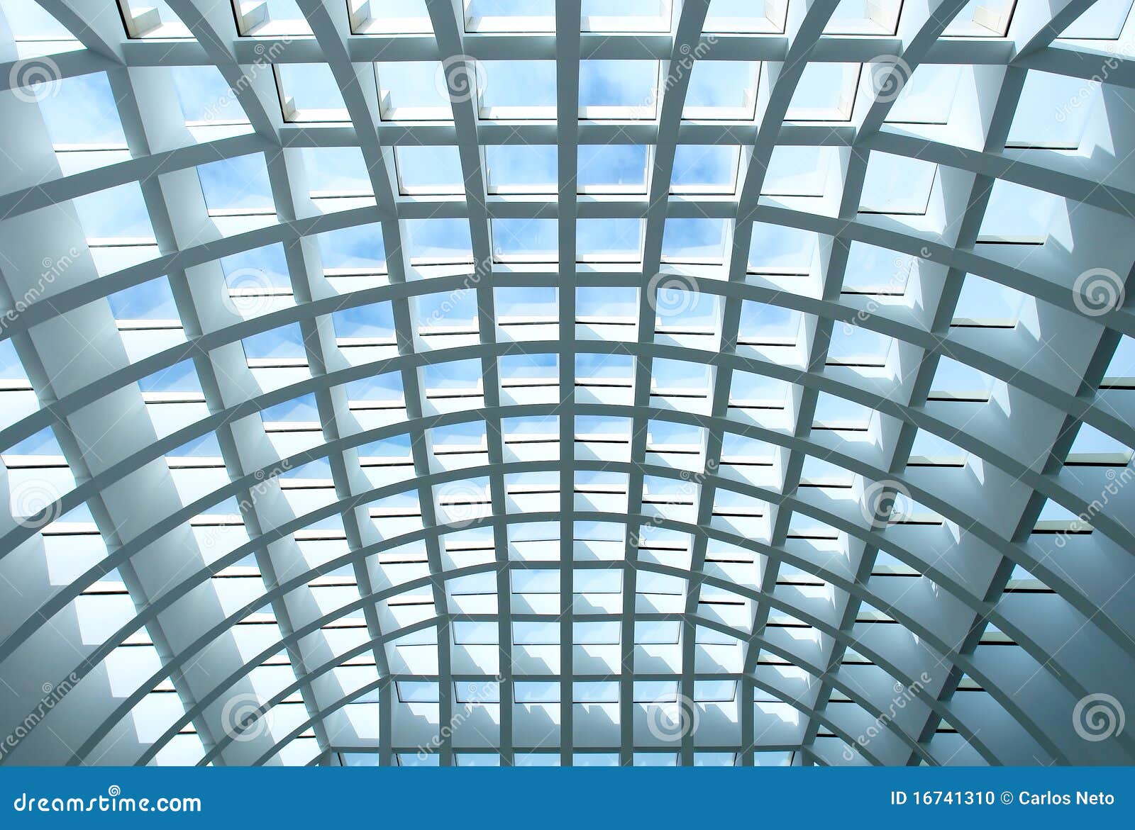 Geometric Ceiling of Office Building Stock Photo - Image of light ...