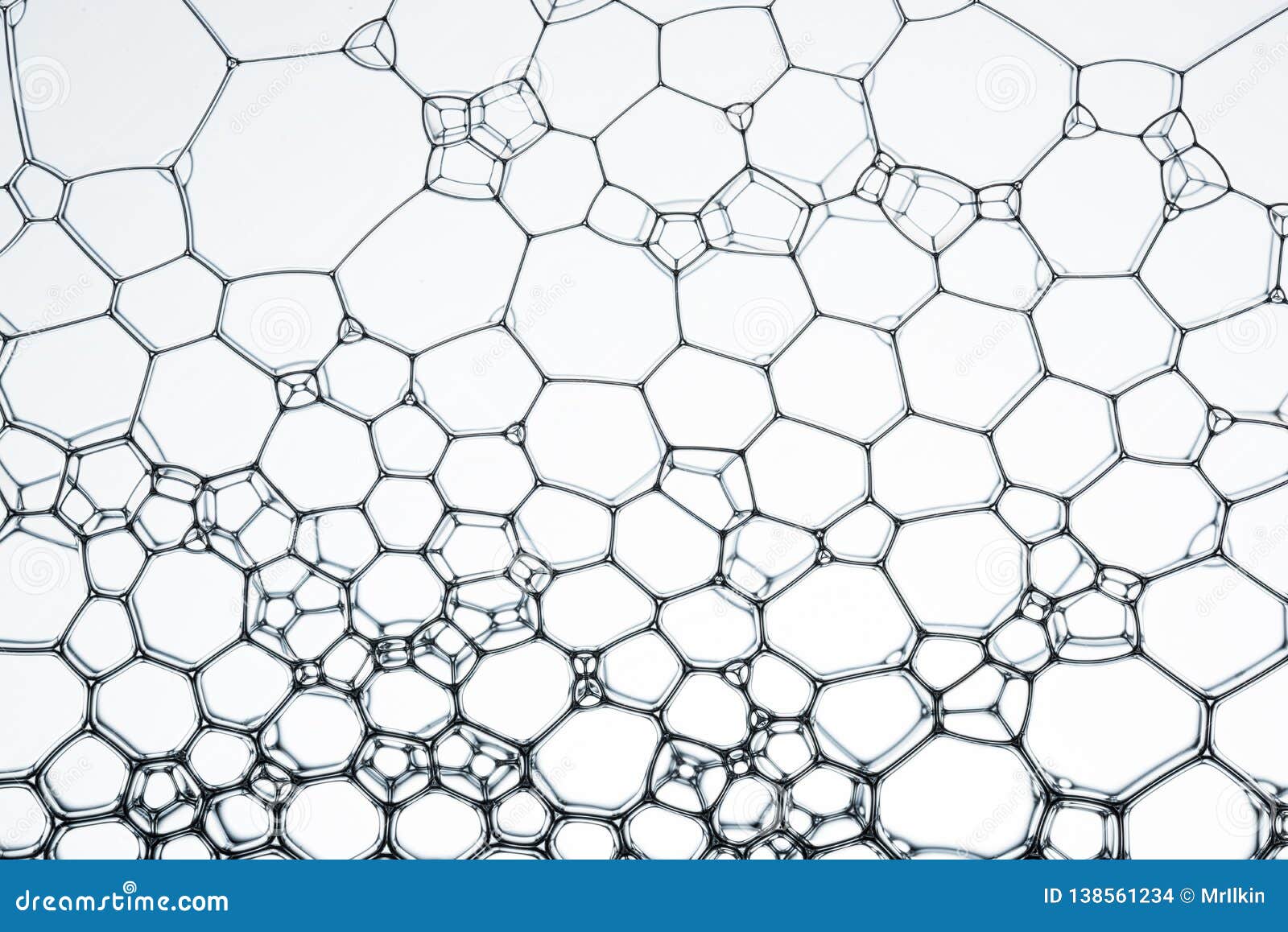 Geometric Cells Formed By Soap Bubbles And Water, For Background Or ...