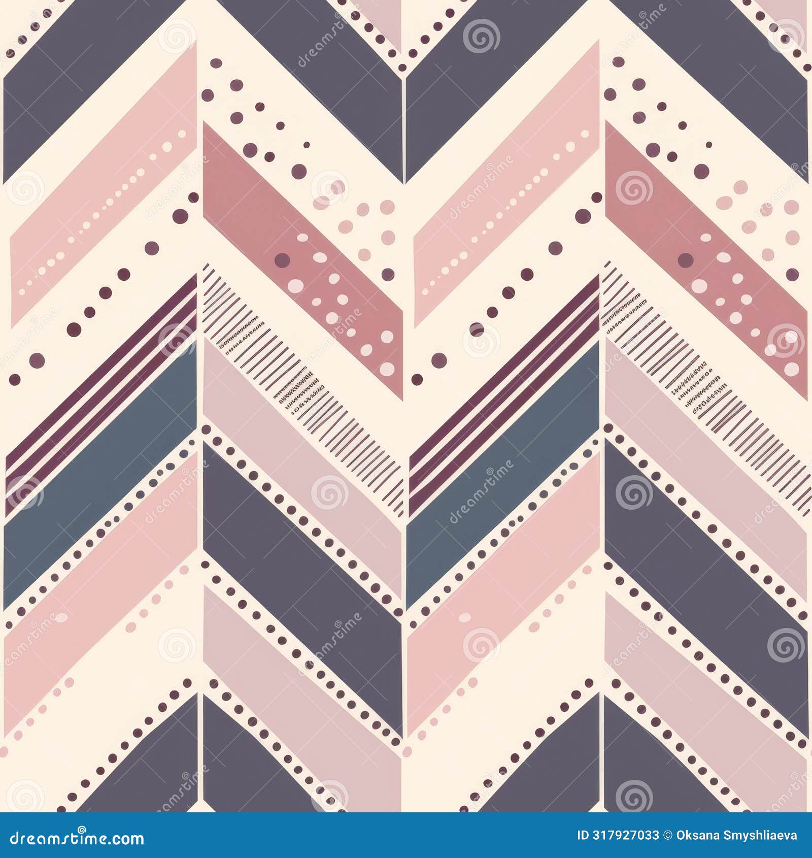 Geometric Chevron Pattern with Pastel Color Palette Stock Image - Image ...