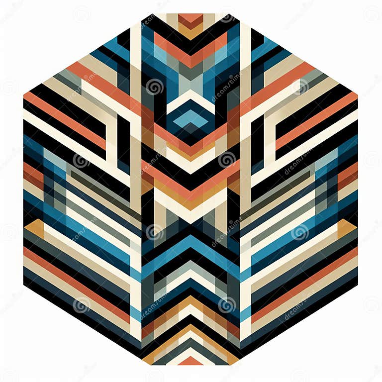 Geometric Chevron Pattern a Repetitive Zigzag Pattern with Shap Stock ...